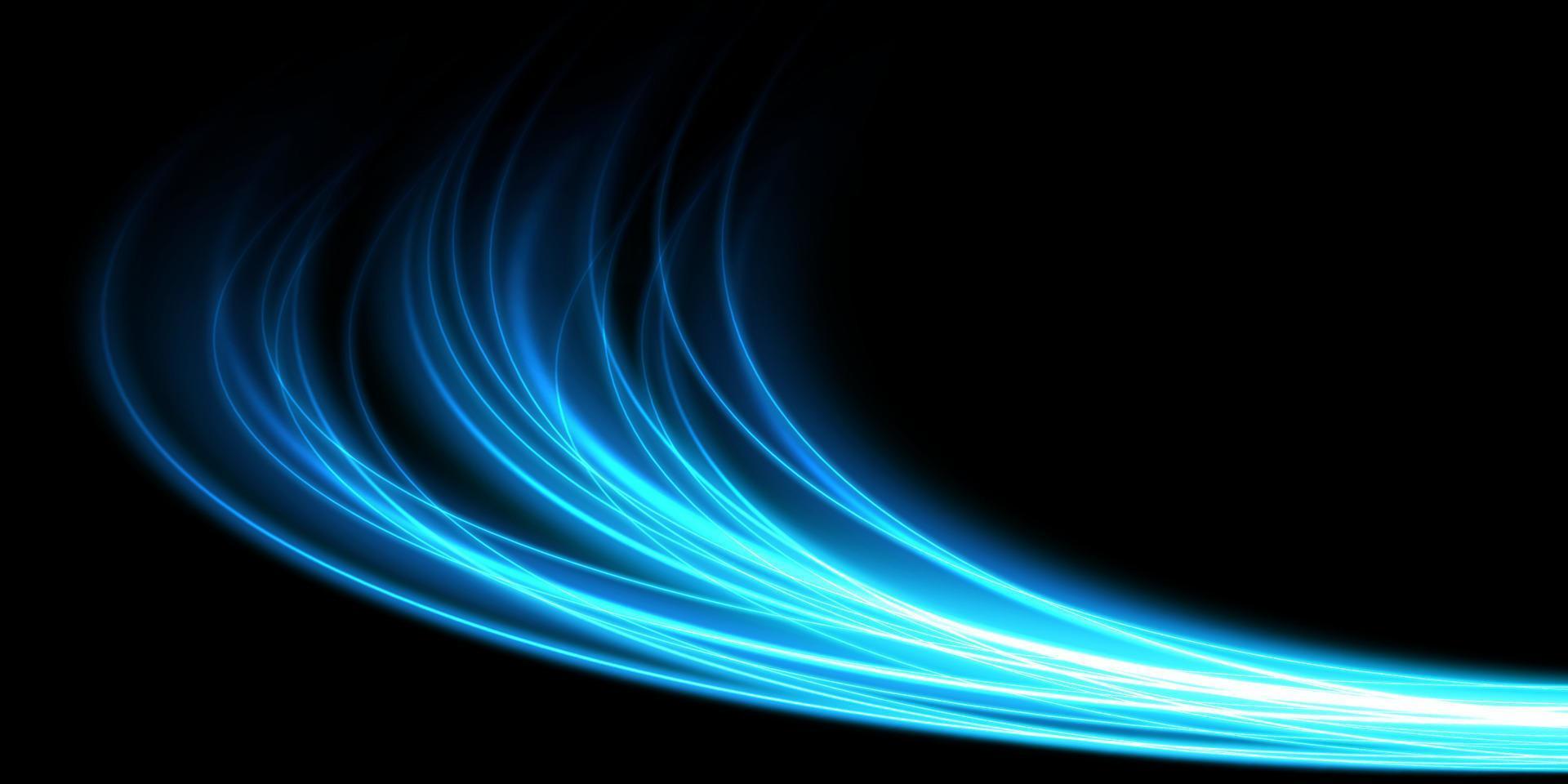 Abstract bluelight lines of movement and speed with blue color sparkles. Light everyday glowing ...