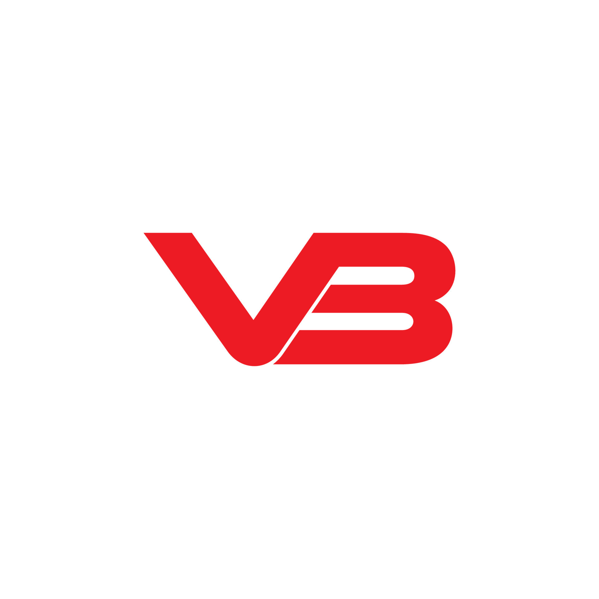 letter vb red simple geometric logo vector 21652937 Vector Art at Vecteezy