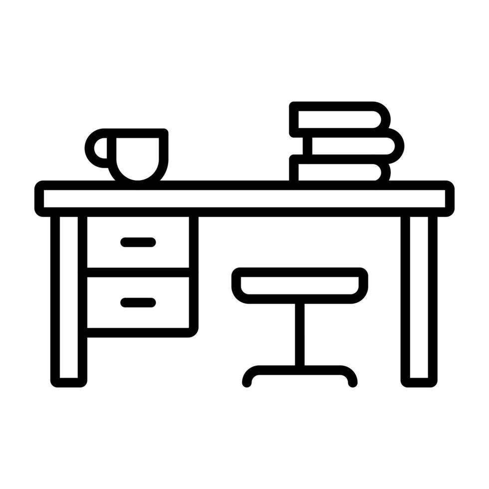 Study Table vector icon 21653230 Vector Art at Vecteezy