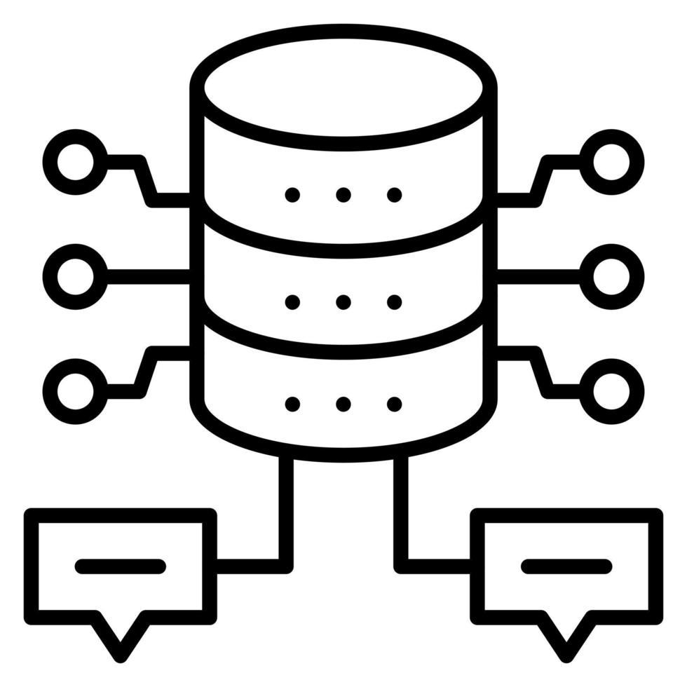Database Chat vector icon 21653436 Vector Art at Vecteezy