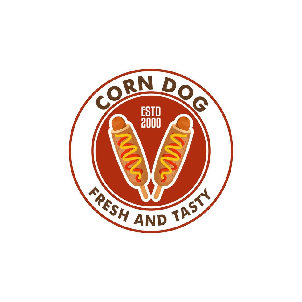 Corn Dog Design Template Vintage Retro Vector Illustration Circle corn-dog-design-template-vintage-retro-vector-illustration-circle
