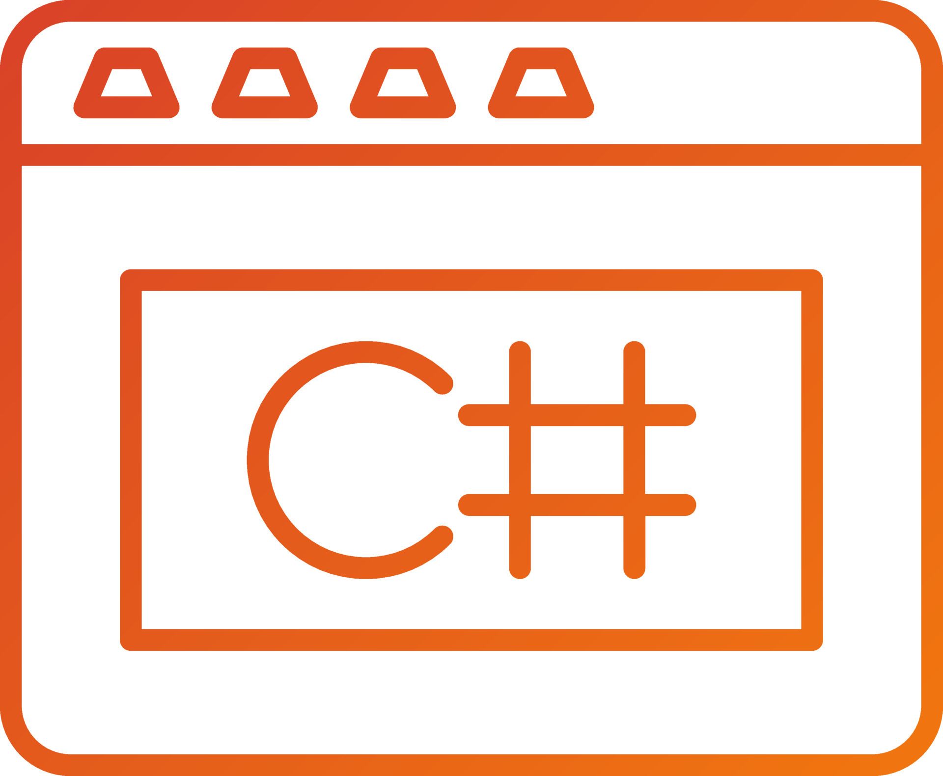 C Sharp Icon Style 21657129 Vector Art at Vecteezy