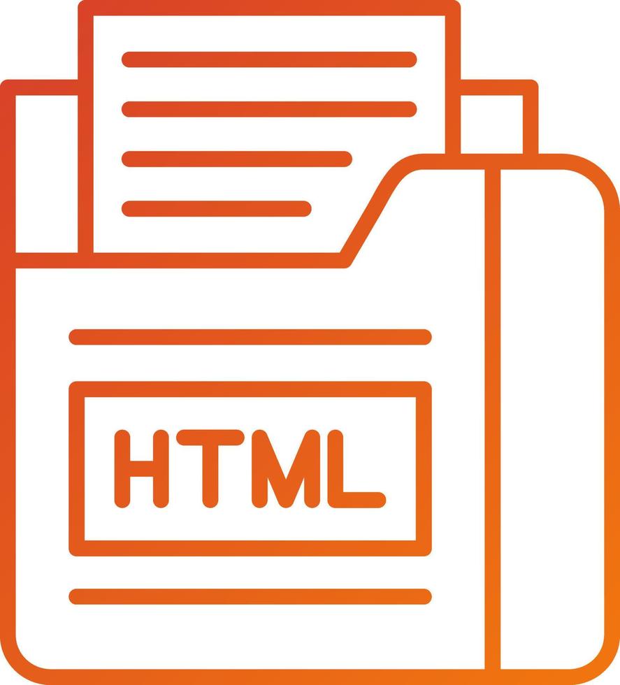 Html File Icon Style 21657167 Vector Art at Vecteezy