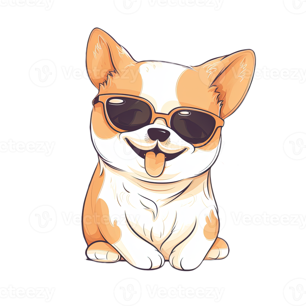 Cute Dog wearing sunglasses Stickers 21657901 PNG Cute Dog wearing sunglasses Stickers 21657901 PNG