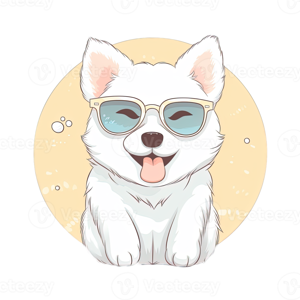 Cute Dog wearing sunglasses Stickers 21657936 PNG Cute Dog wearing sunglasses Stickers 21657936 PNG