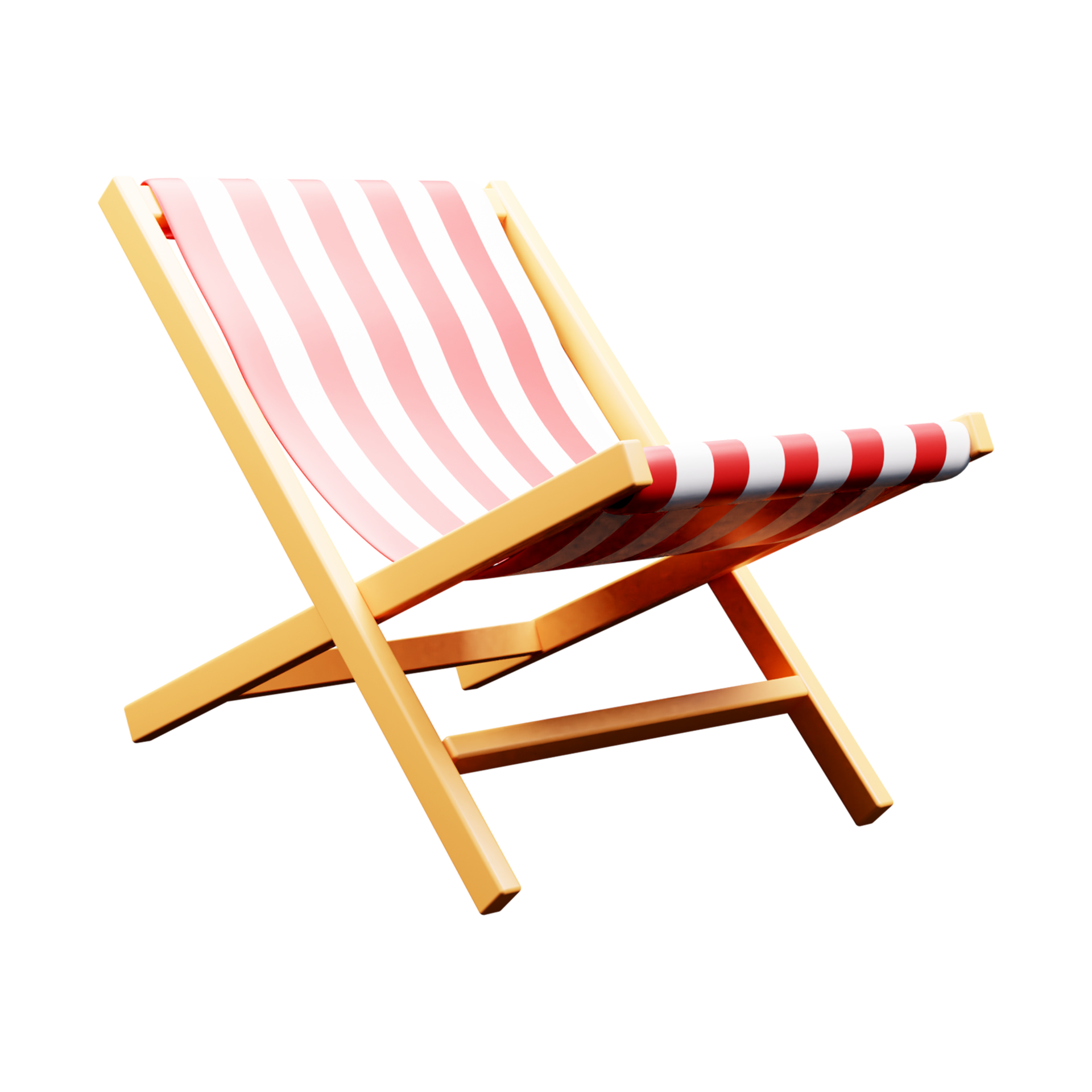 3d Beach Chair Icon Illustration Isolated Or 3d Rendering Of Summer