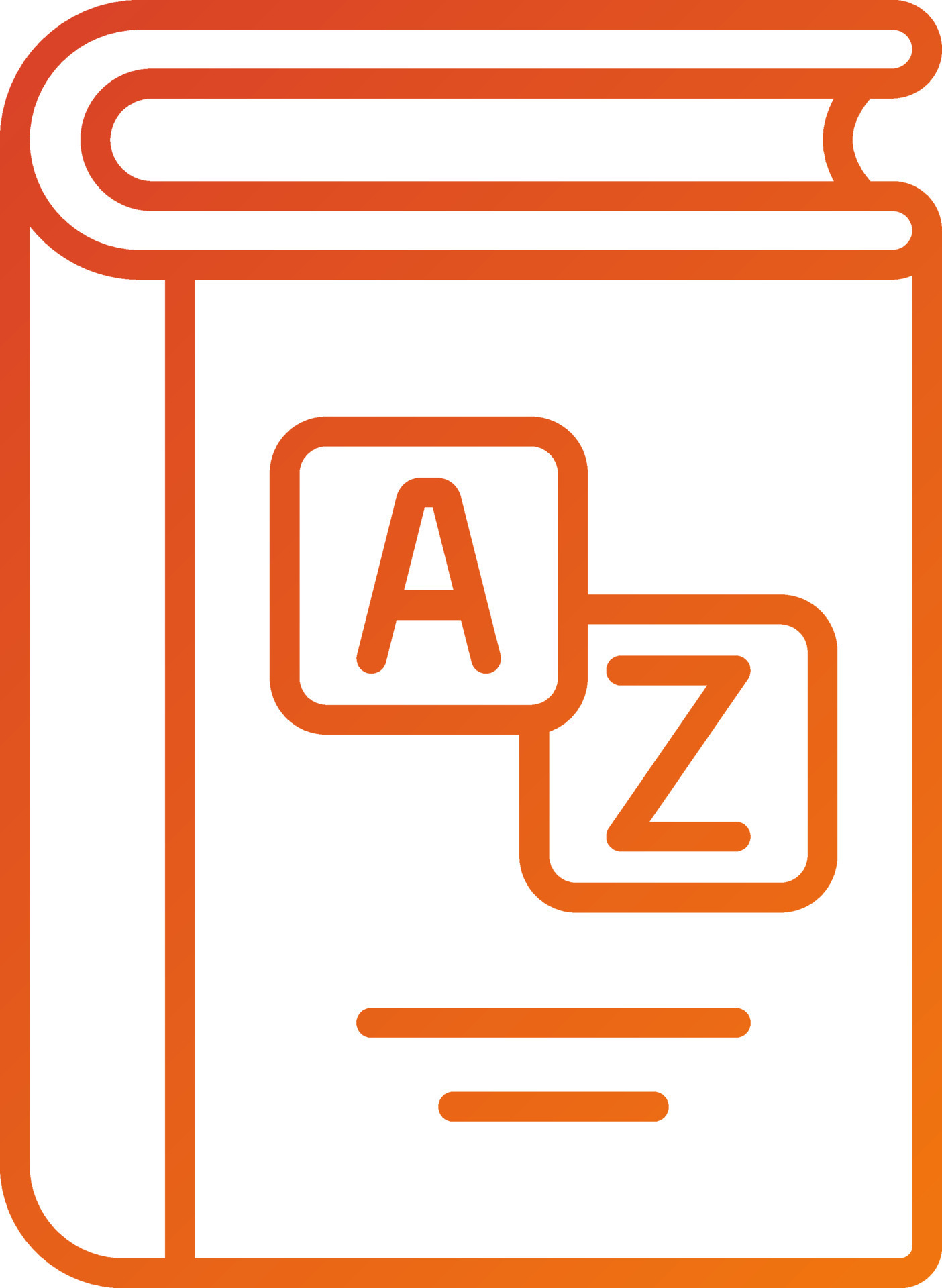 Dictionary Icon Style 21658680 Vector Art at Vecteezy