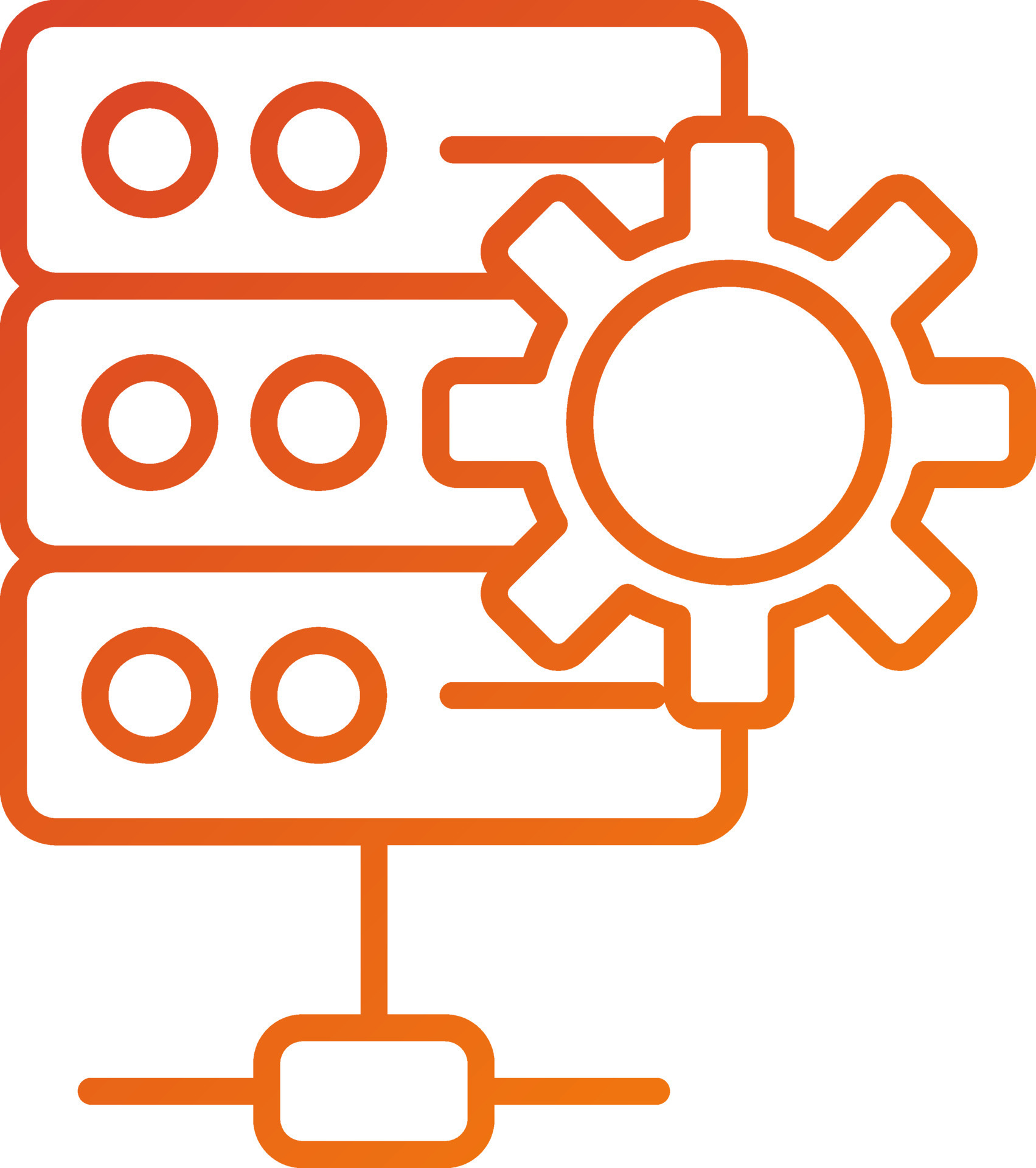 Database Settings Icon Style 21658708 Vector Art at Vecteezy