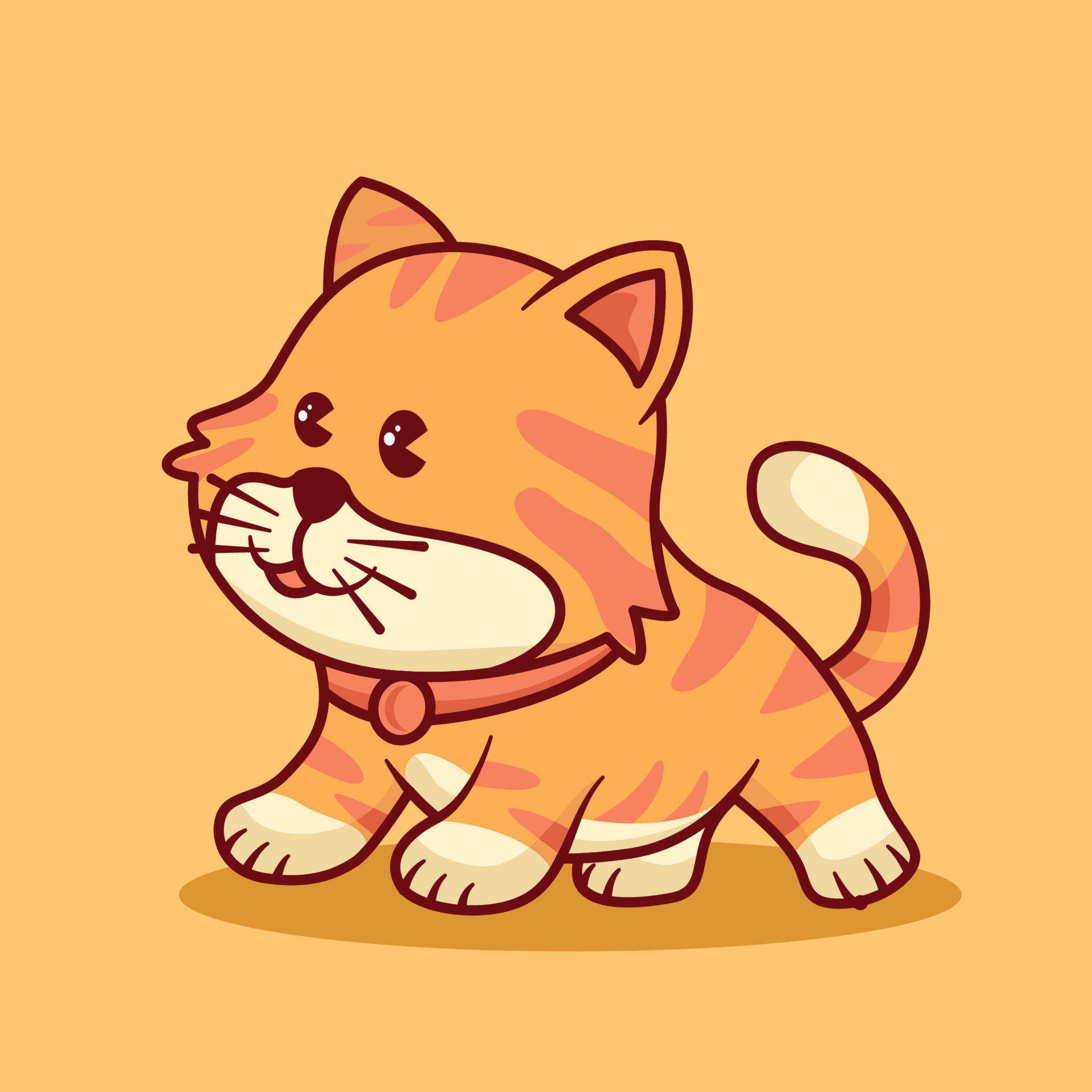 Cute Cat Vector Icon Illustration 21659190 Vector Art At Vecteezy