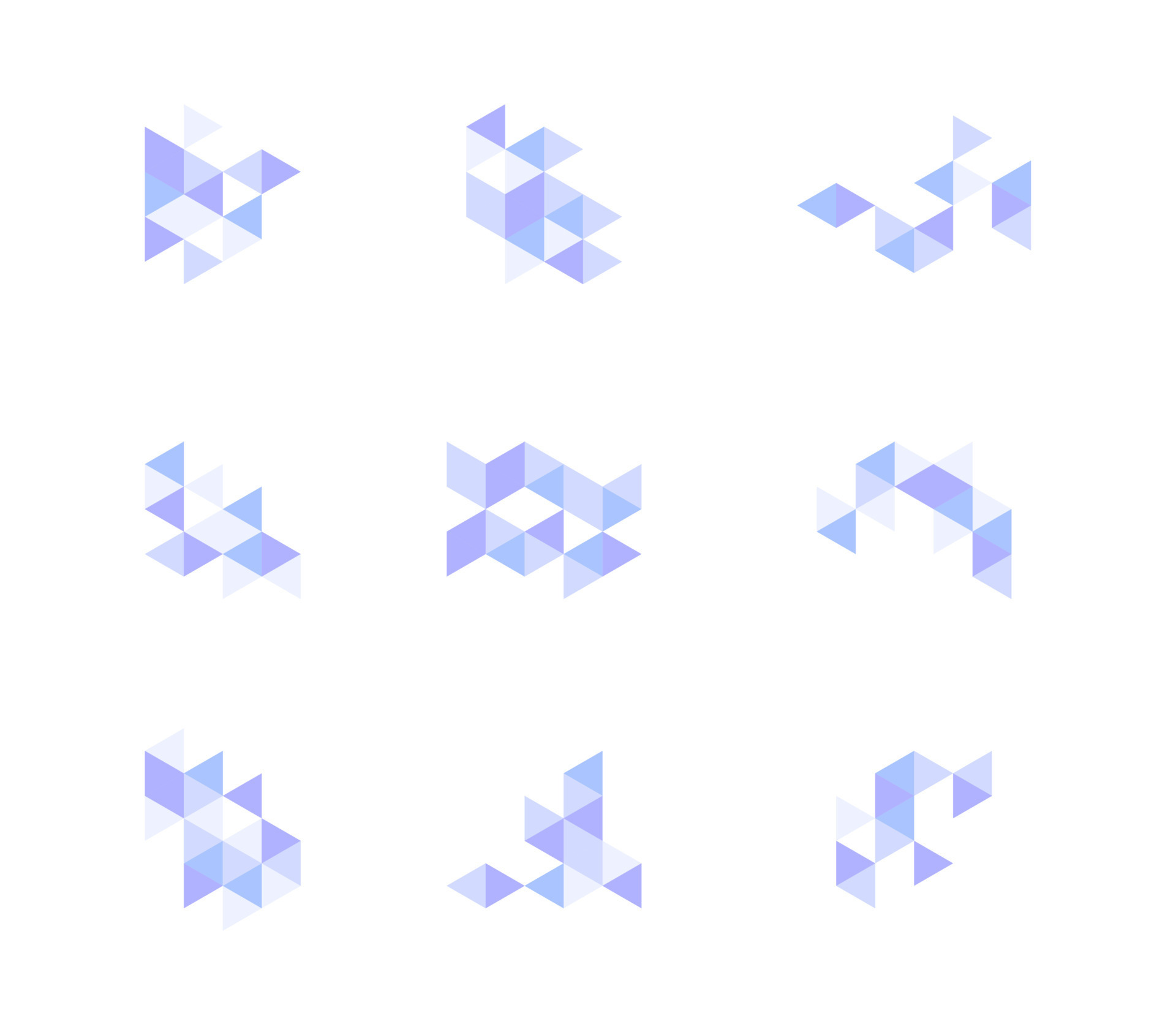 Decorative Triangles Pattern Set Vector 21659275 Vector Art at Vecteezy