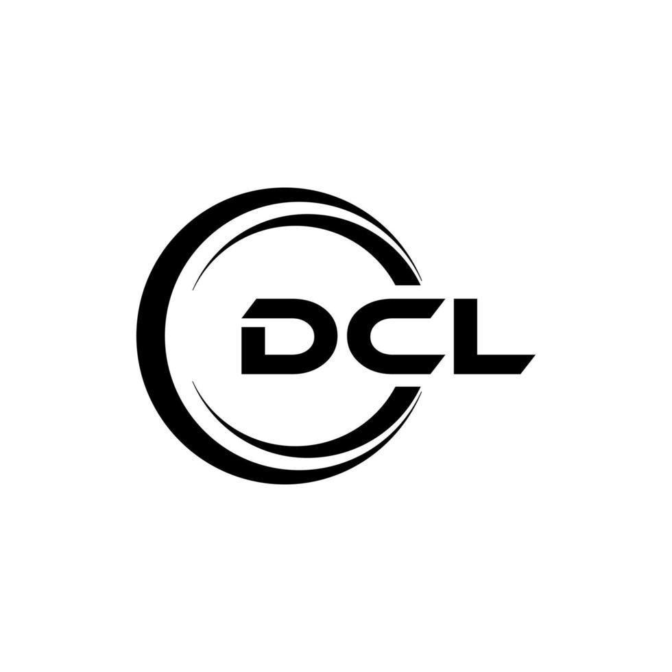 DCL letter logo design in illustration. Vector logo, calligraphy designs for logo, Poster ...