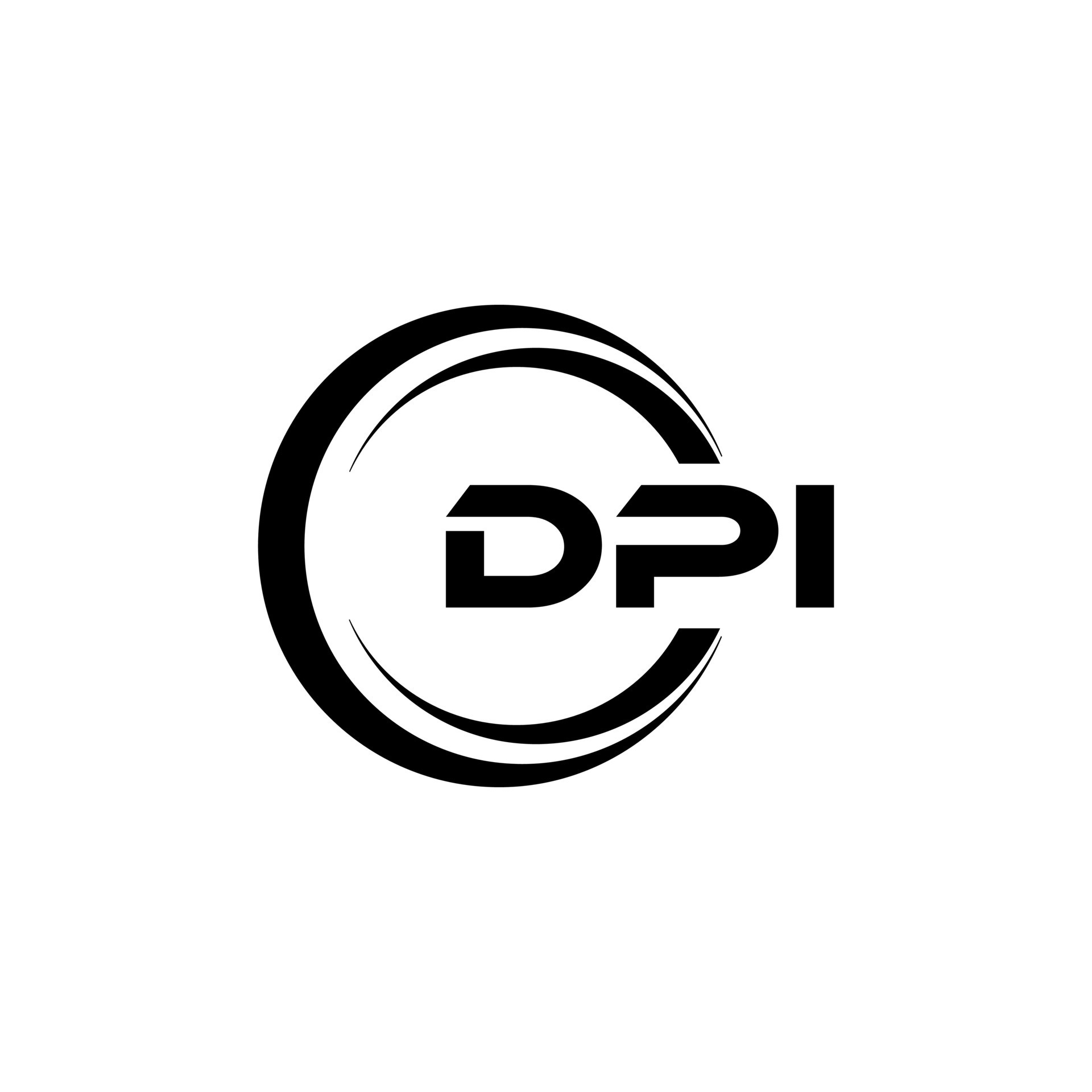 DPI letter logo design in illustration. Vector logo, calligraphy designs for logo, Poster ...