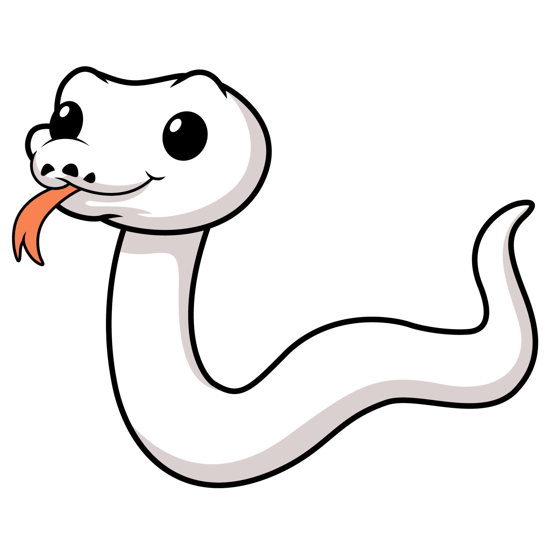 Cute Snake Clipart Black And White