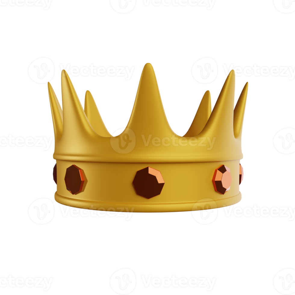 Free Gold crown 3d icon. Success concept. 3D rendering 21665889 PNG with Transparent Background