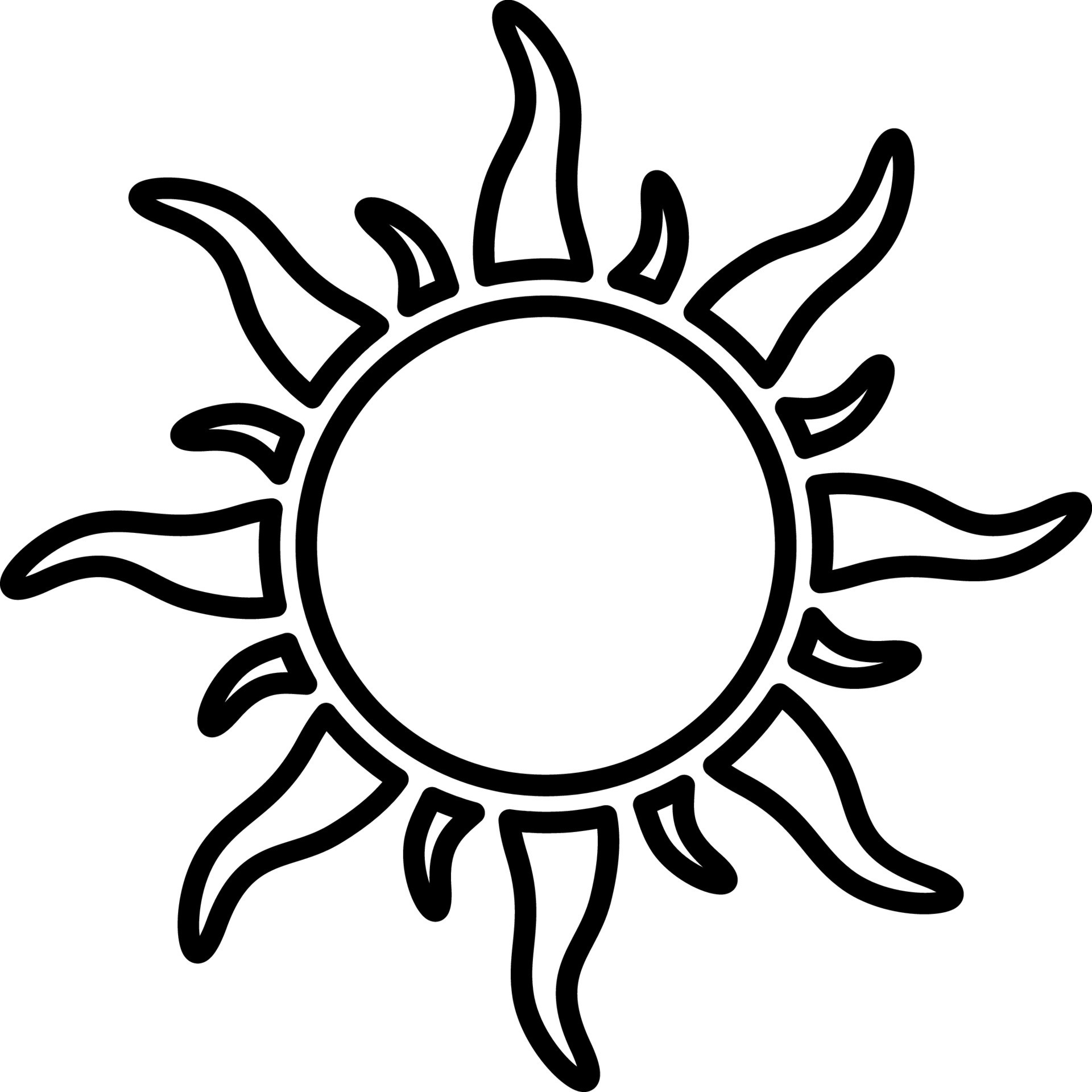 Sun, summer outline vector icon. Line summer and sun vector icon ... Sun, summer outline vector icon. Line summer and sun vector icon ...