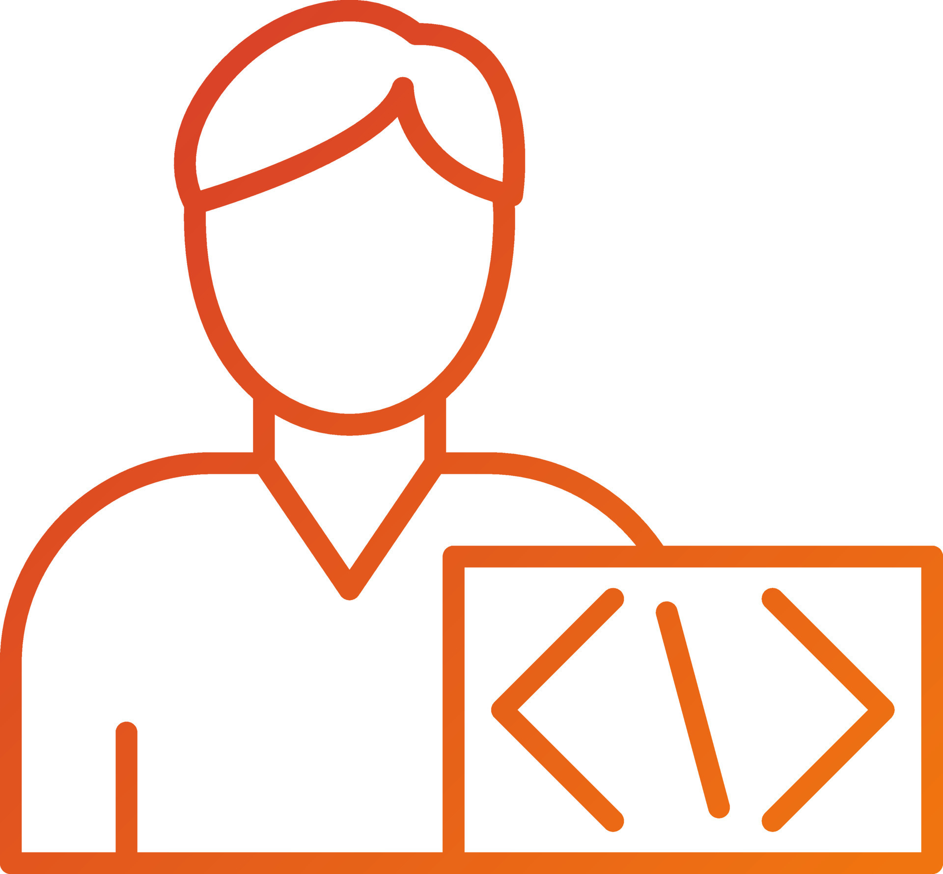 Coder Man Icon Style 21667392 Vector Art at Vecteezy