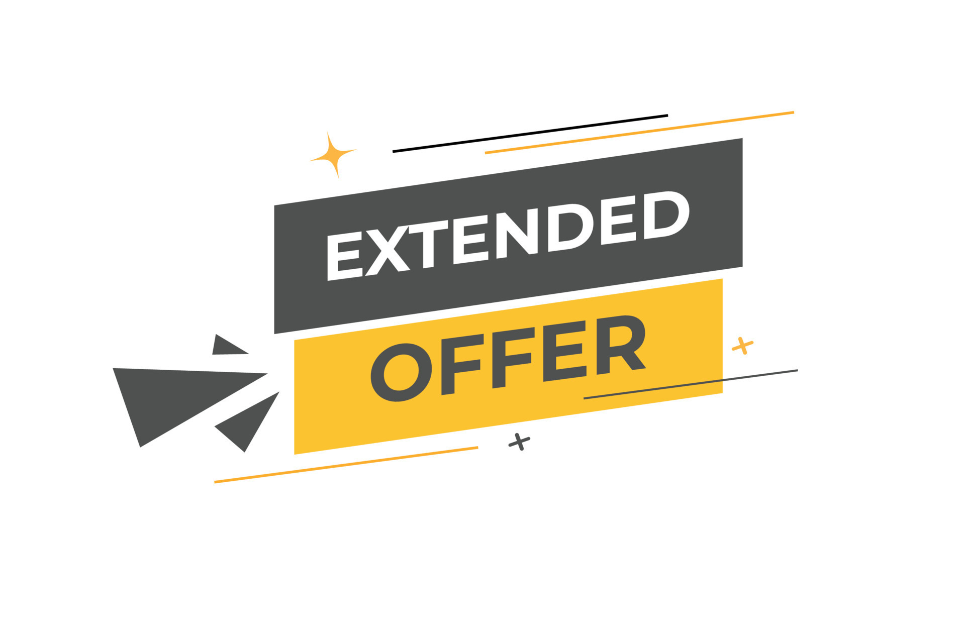 Extended Offer Button. Speech Bubble, Banner Label Extended Offer ...