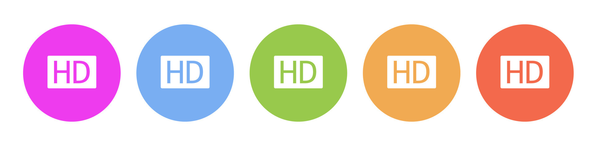 Multi colored icon hd. Button banner round badge interface for ...