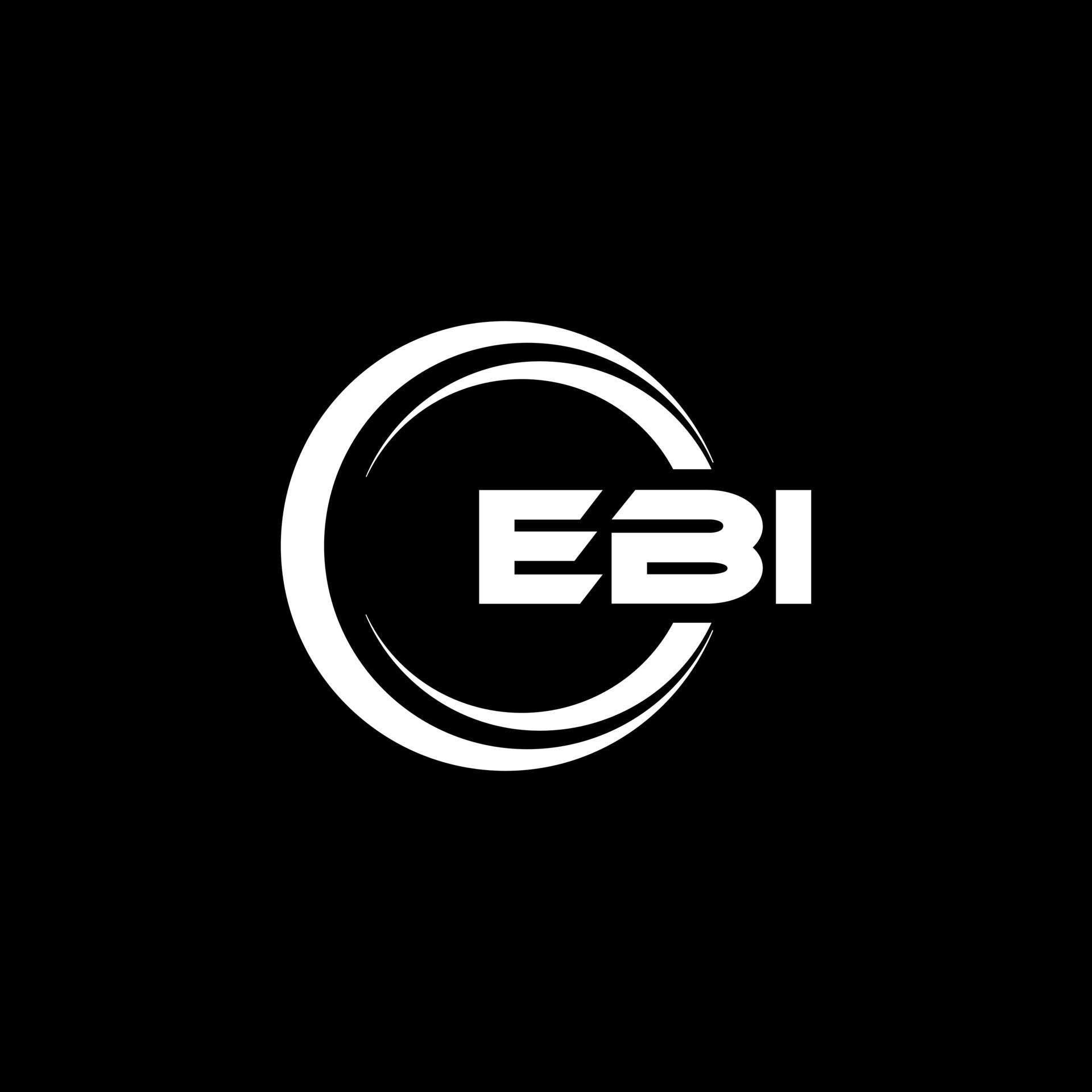 diseño del logotipo de la letra ebi en la ilustración. logotipo vectorial, diseños de caligrafía ...