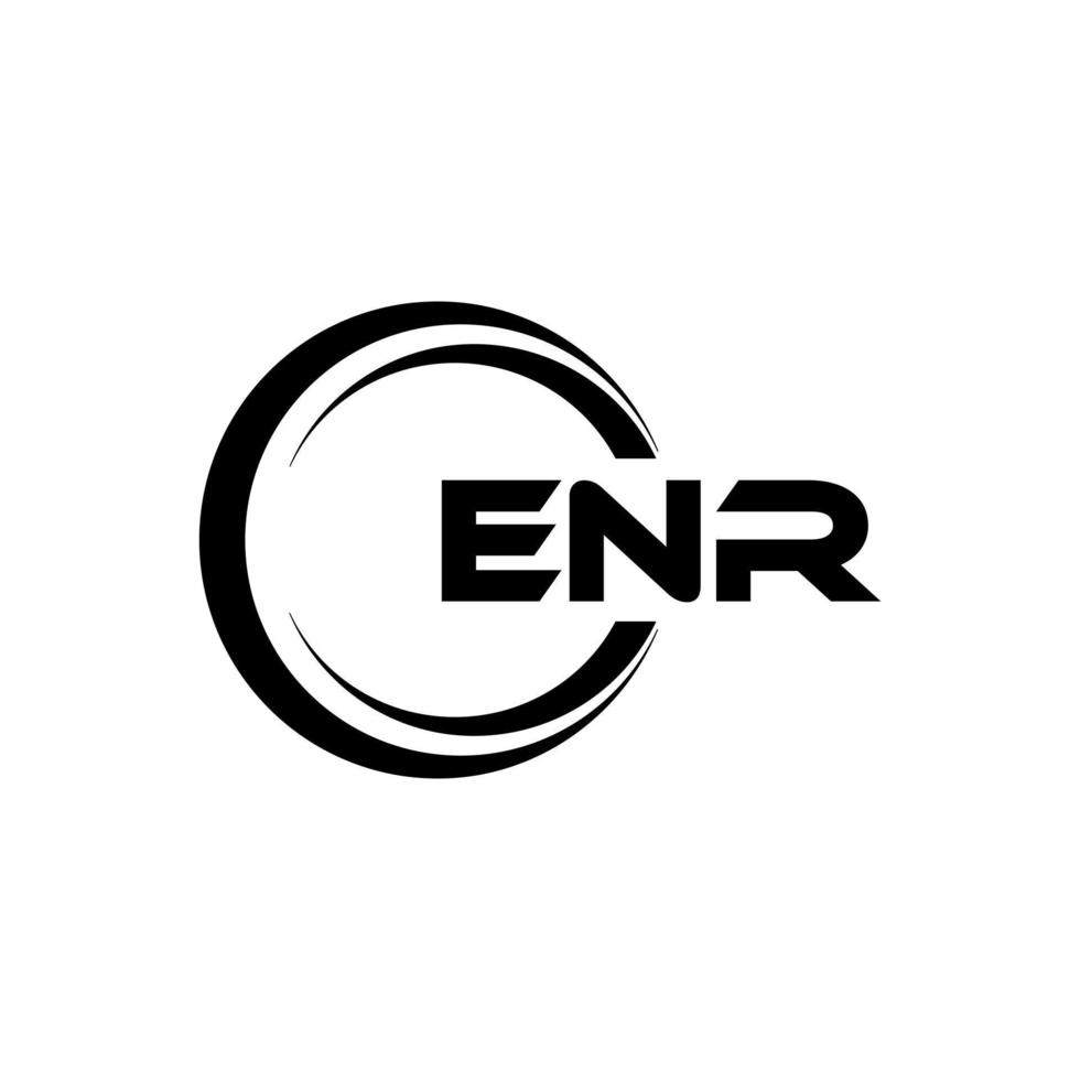 diseño de logotipo de letra enr en la ilustración. logotipo vectorial, diseños de caligrafía ...