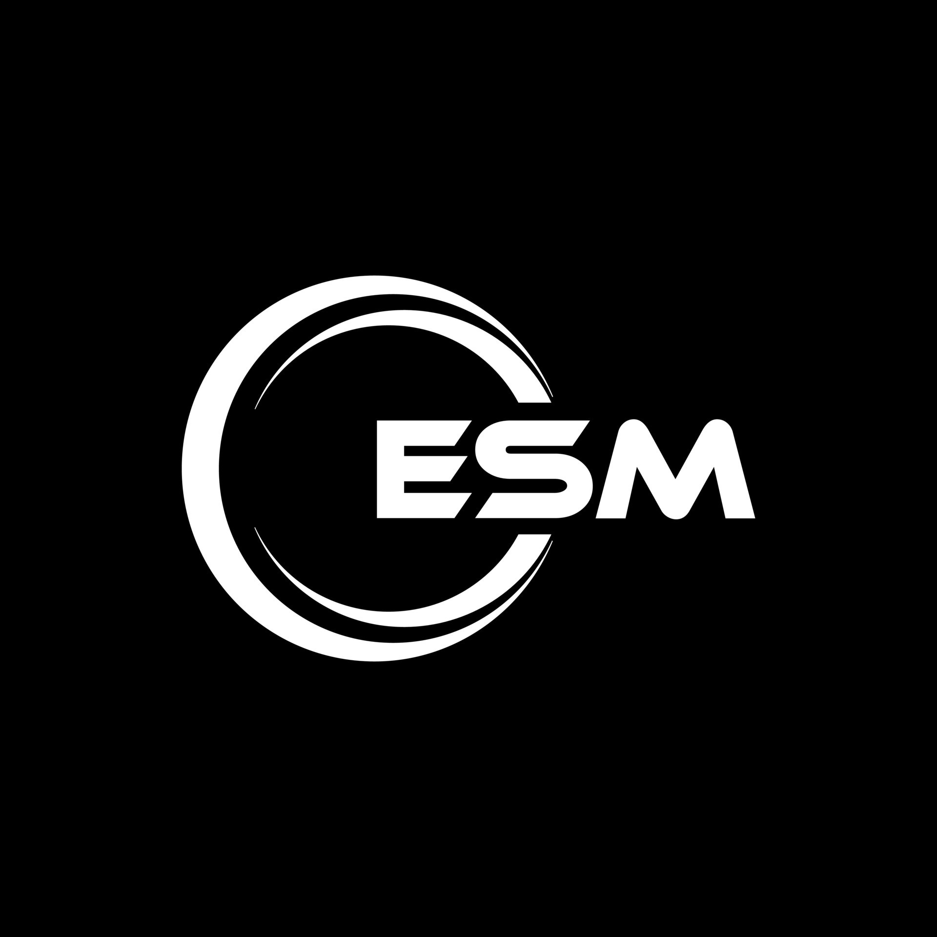 diseño de logotipo de letra esm en ilustración. logotipo vectorial, diseños de caligrafía para ...