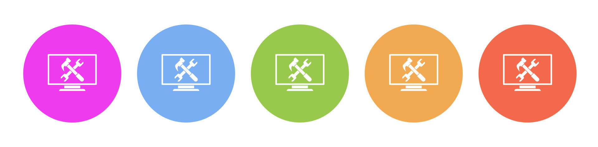 Dark Button Icon Configuration Desktop Button Banner Round Badge Interface For Application