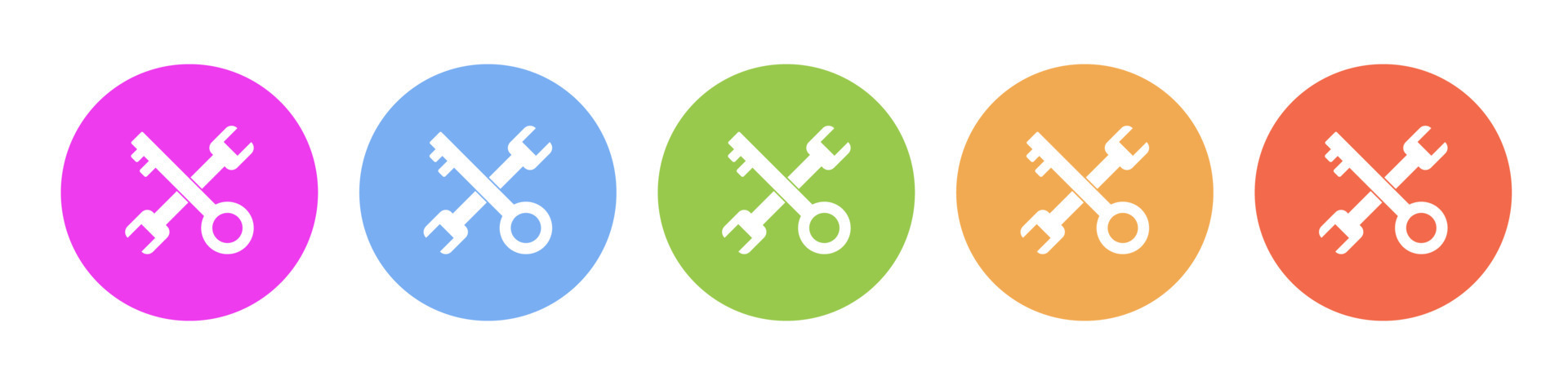 Dark Button Icon Configuration Key Button Banner Round Badge Interface For Application