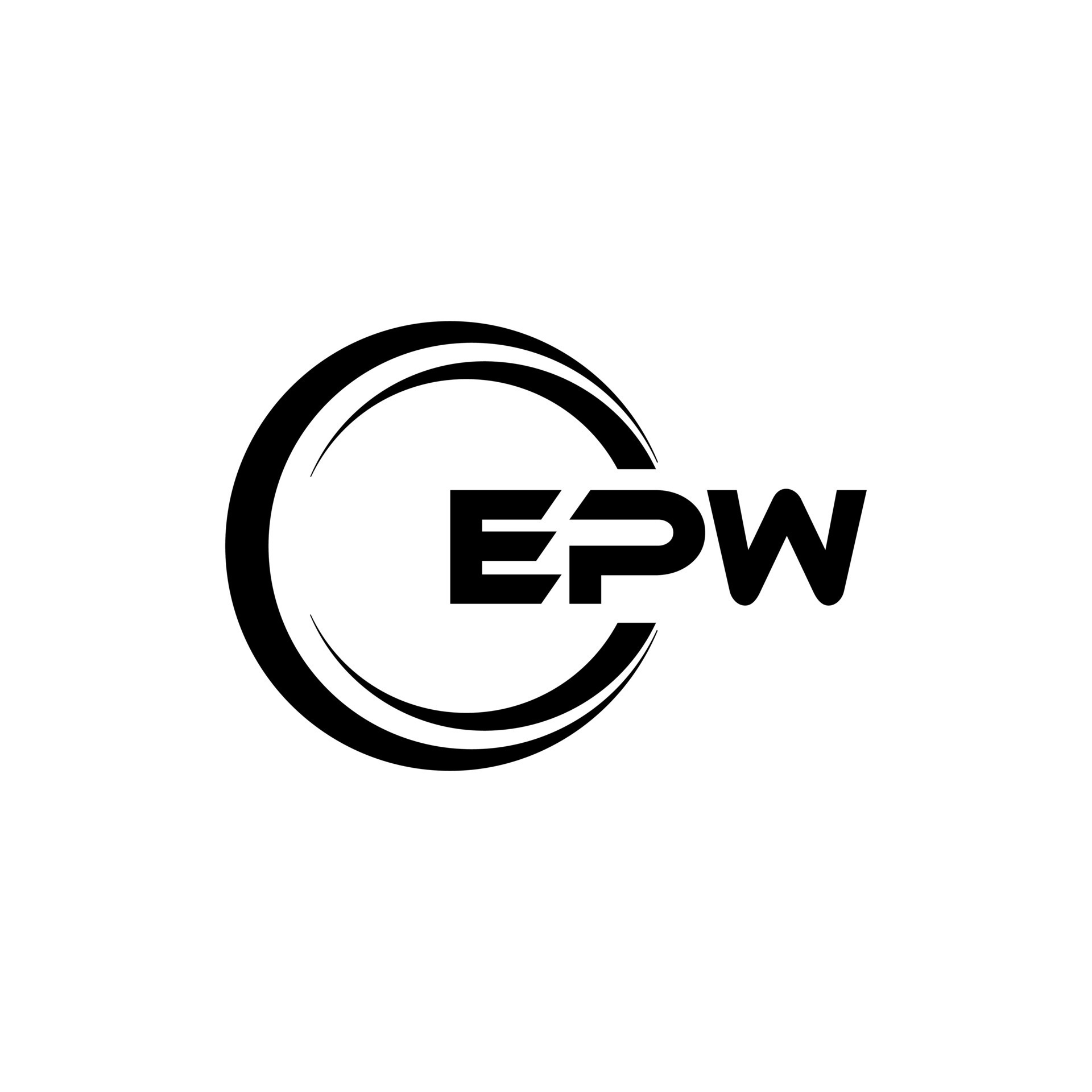 diseño de logotipo de letra epw en ilustración. logotipo vectorial, diseños de caligrafía para ...