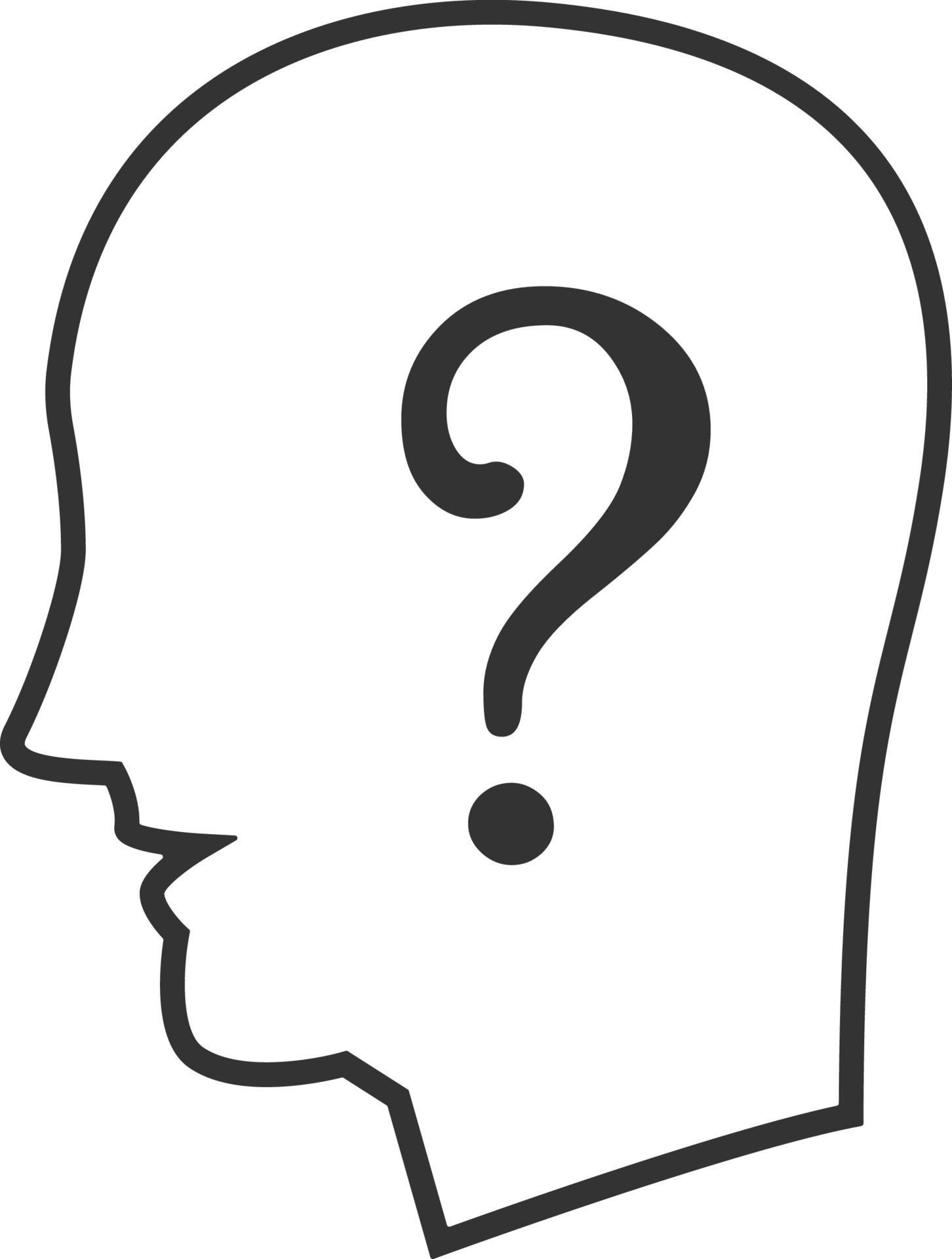 Human, question line icon. Simple, modern flat vector illustration for mobile app, website or ...