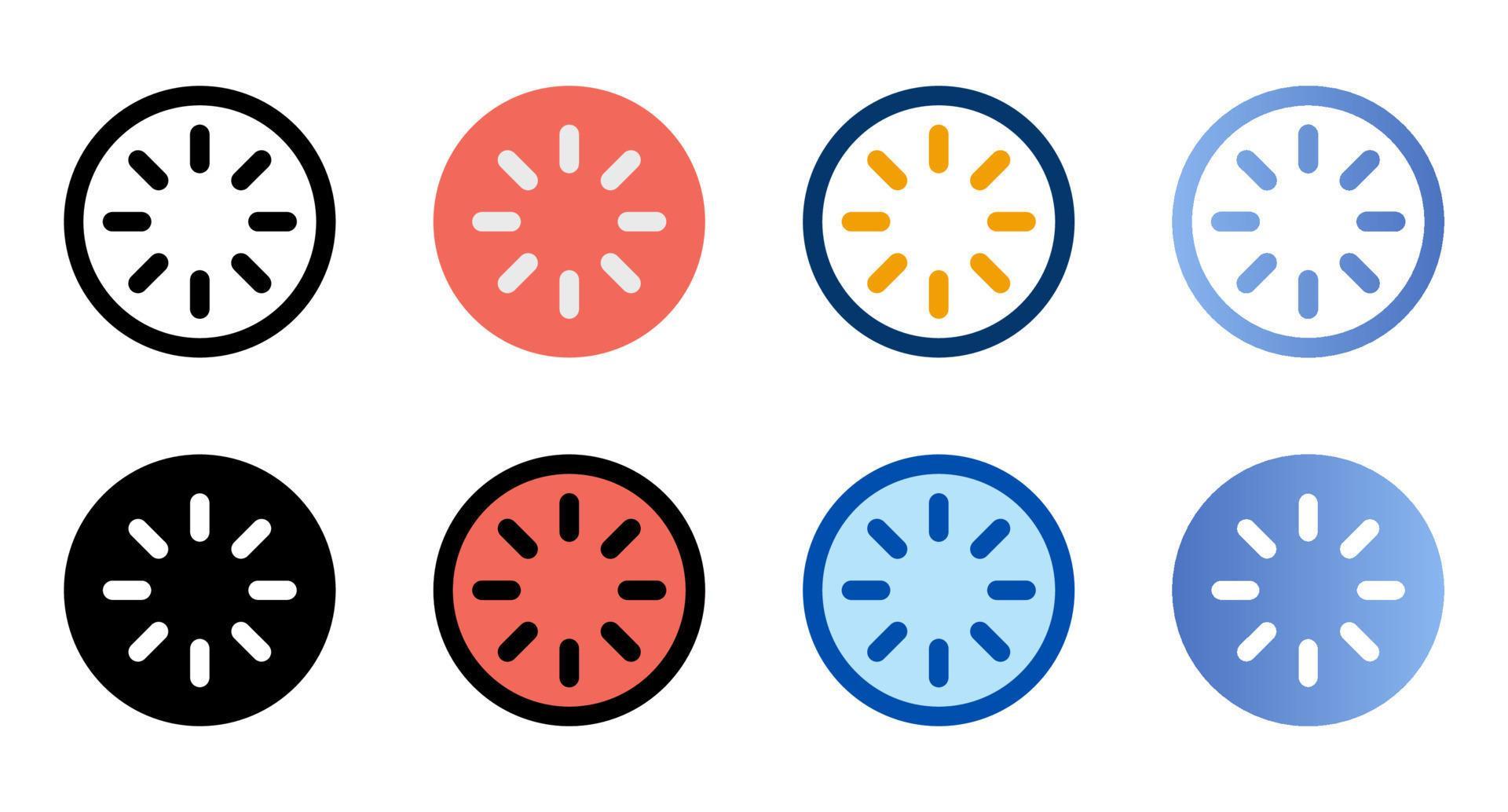 Loading icons in different style. Loading icons. Different style icons set. Vector illustration ...