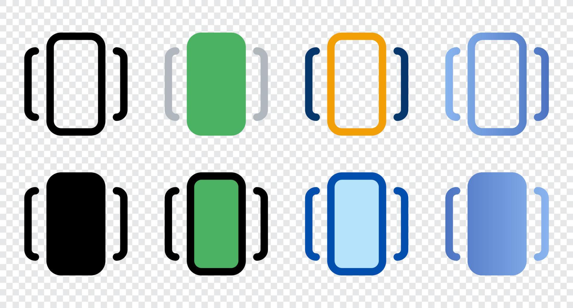 Carousel icons in different style. Carousel icons. Different style icons set. Vector ...