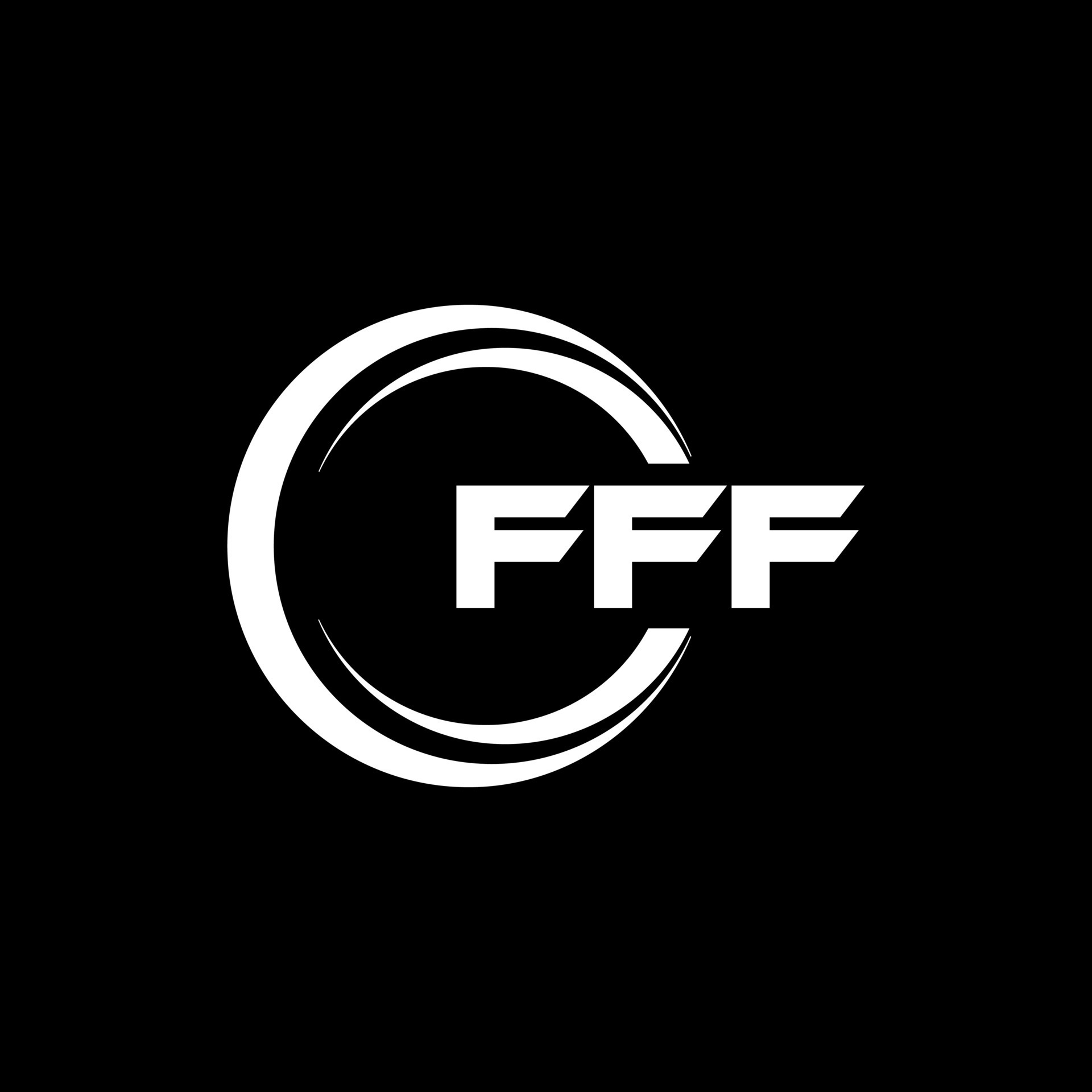 FFF letter logo design in illustration. Vector logo, calligraphy designs for logo, Poster ...