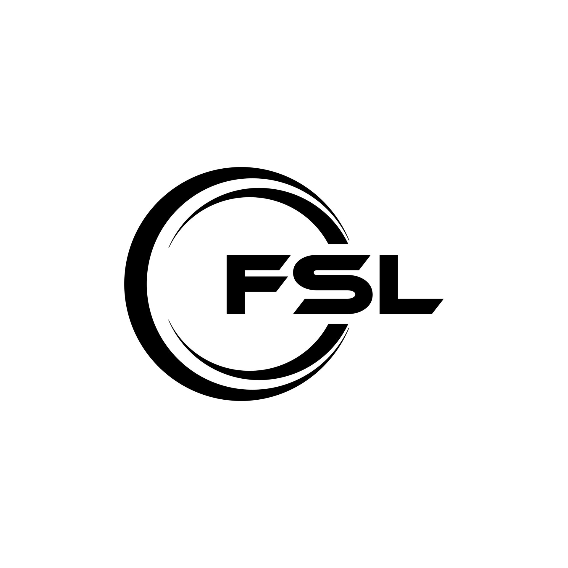 diseño de logotipo de letra fsl en ilustración. logotipo vectorial, diseños de caligrafía para ...