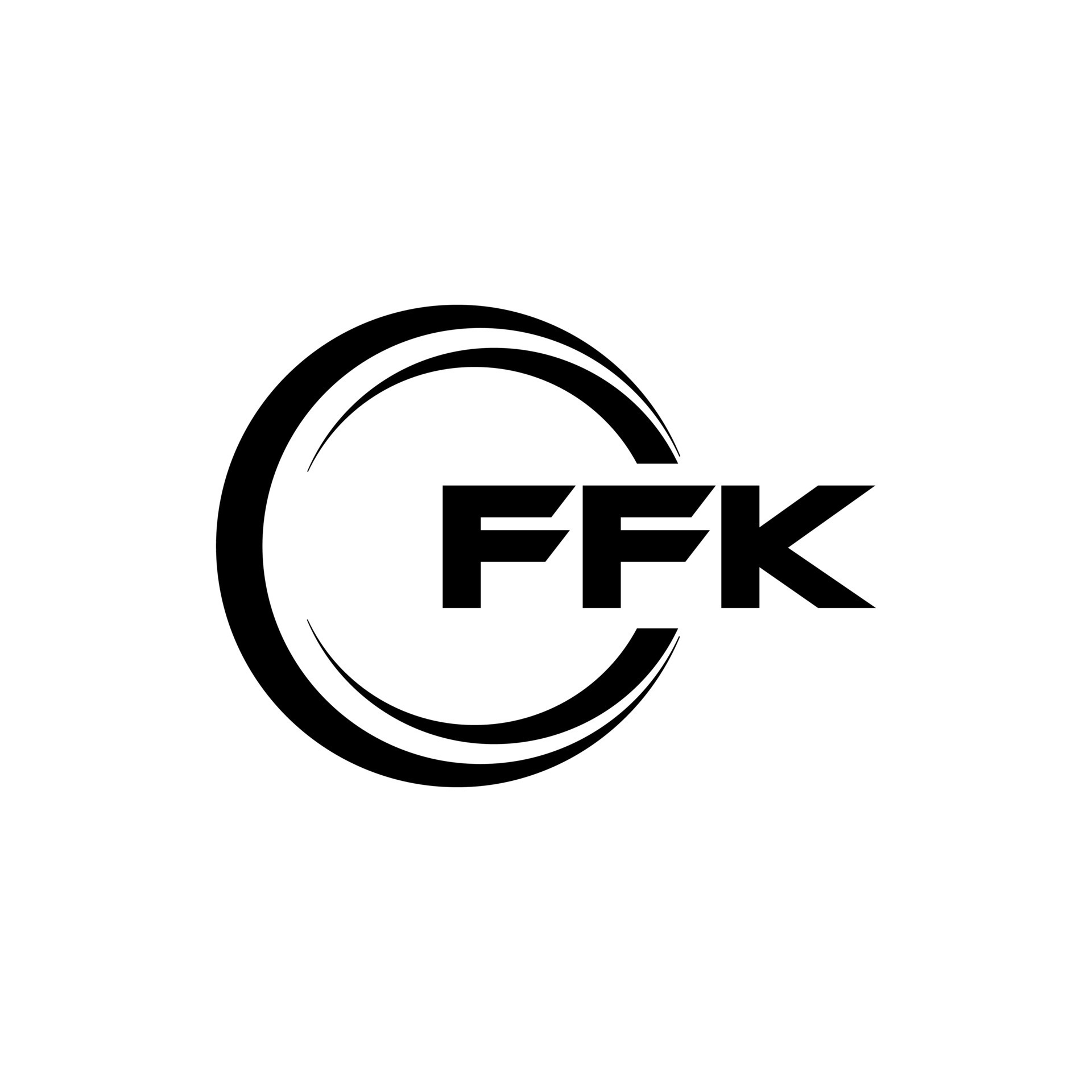 ffk letra logo diseño en ilustración. vector logo, caligrafía diseños para logo, póster ...