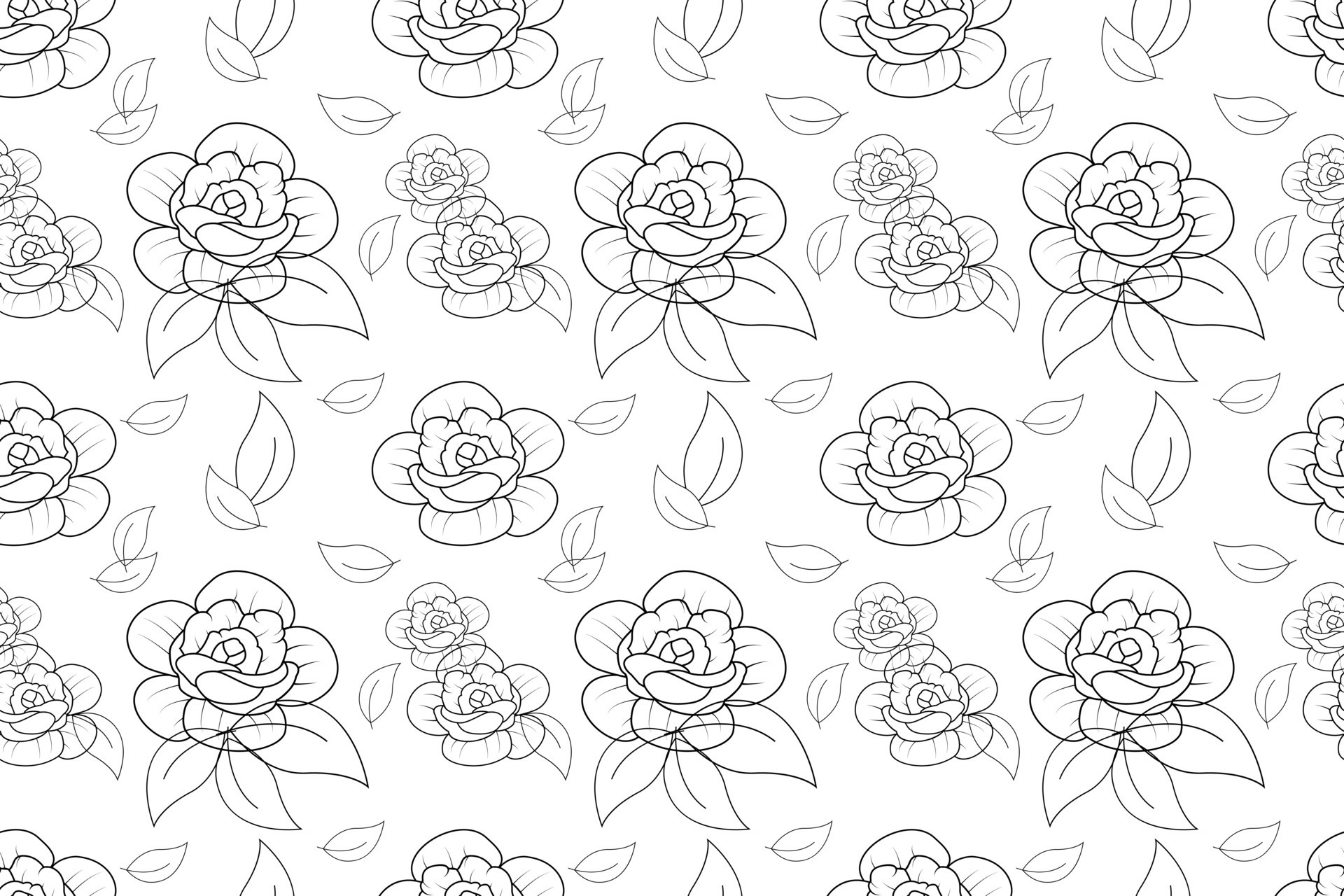 Retro Rose Pattern 21675468 Vector Art at Vecteezy