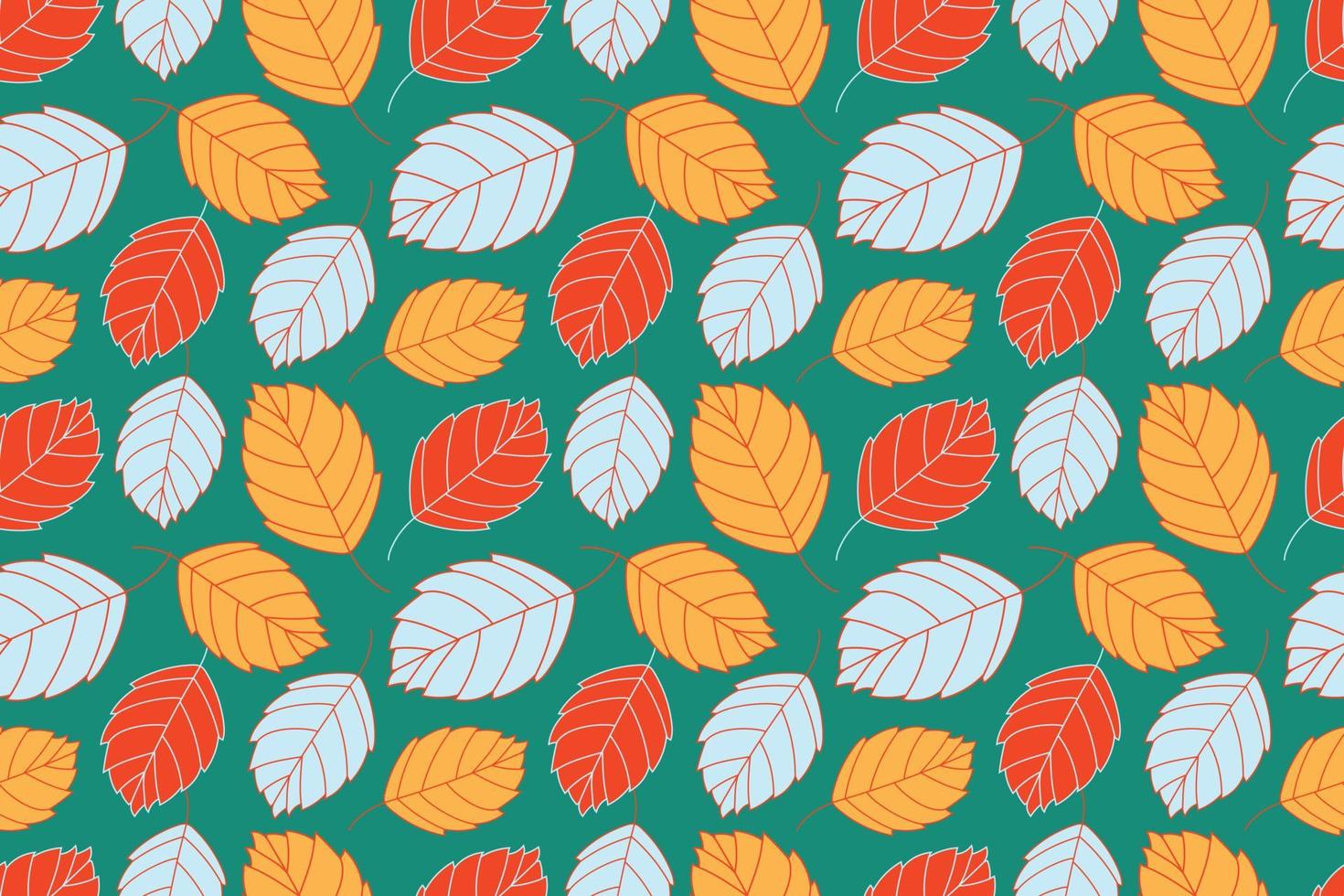 Retro Leaf Pattern 21676288 Vector Art at Vecteezy