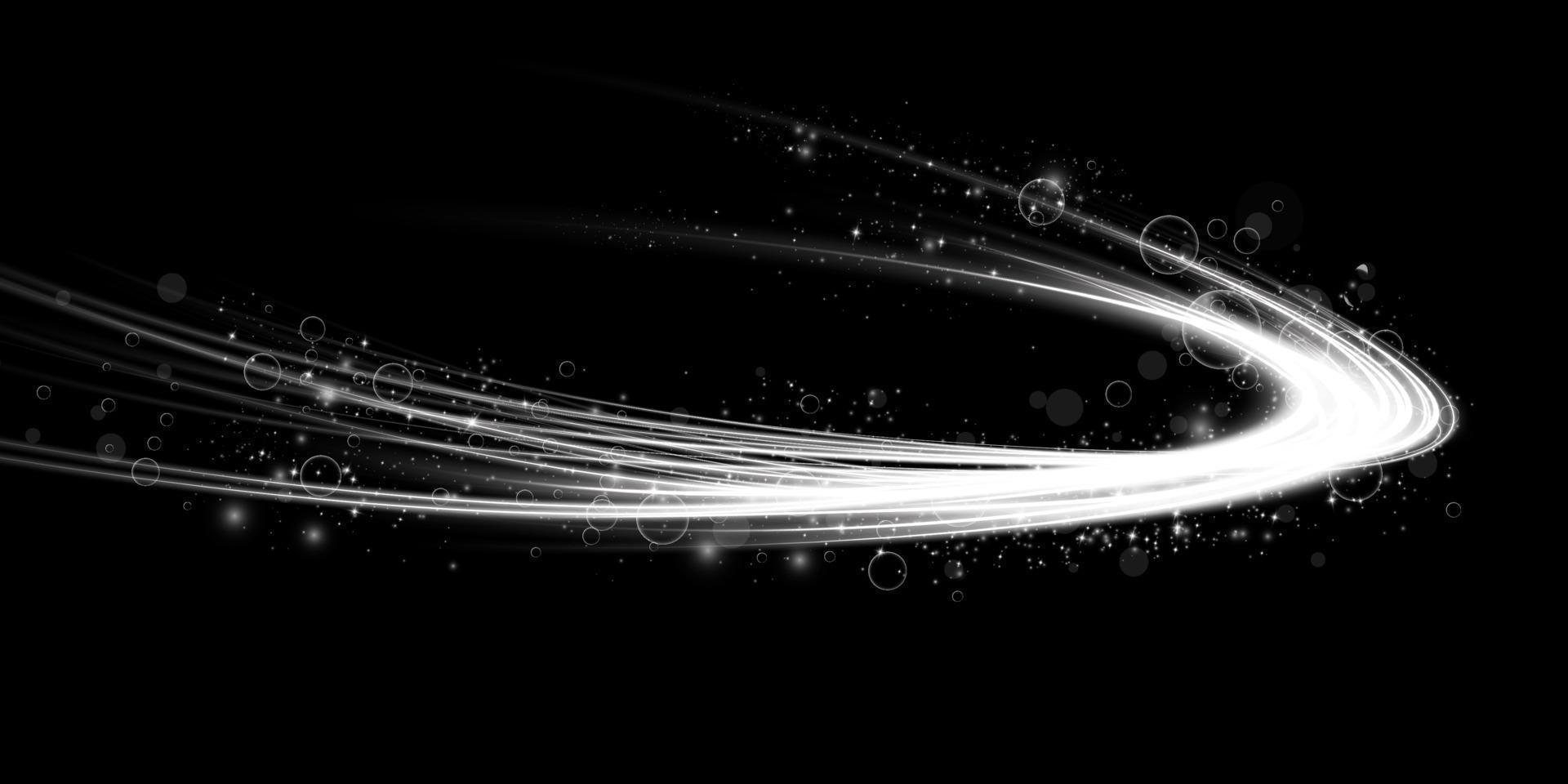 Magic Spiral With Sparkles White Light Effect Glitter Particles With Lines Swirl Effect