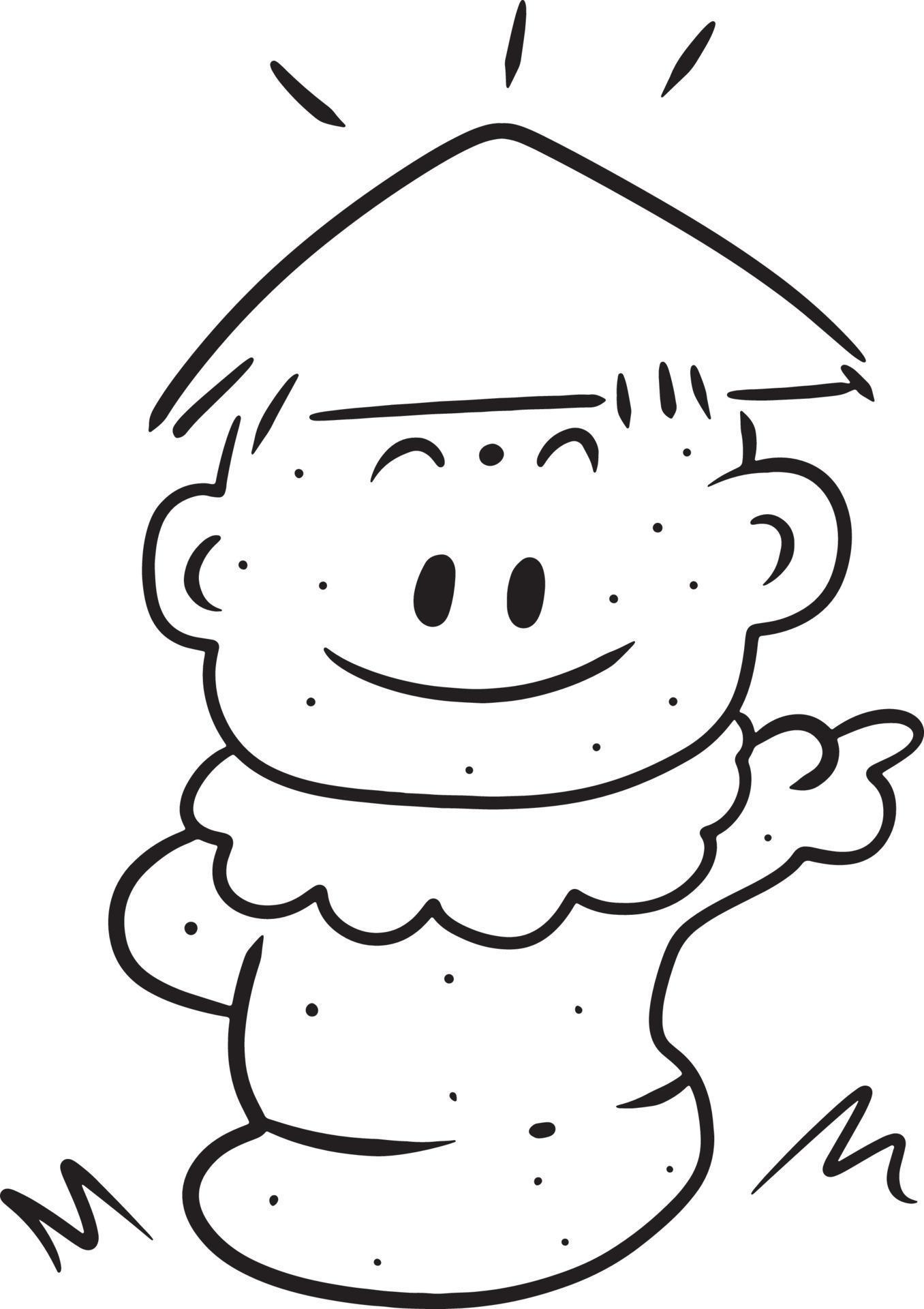 Cartoon funny doodle kawaii anime coloring page cute illustration ...