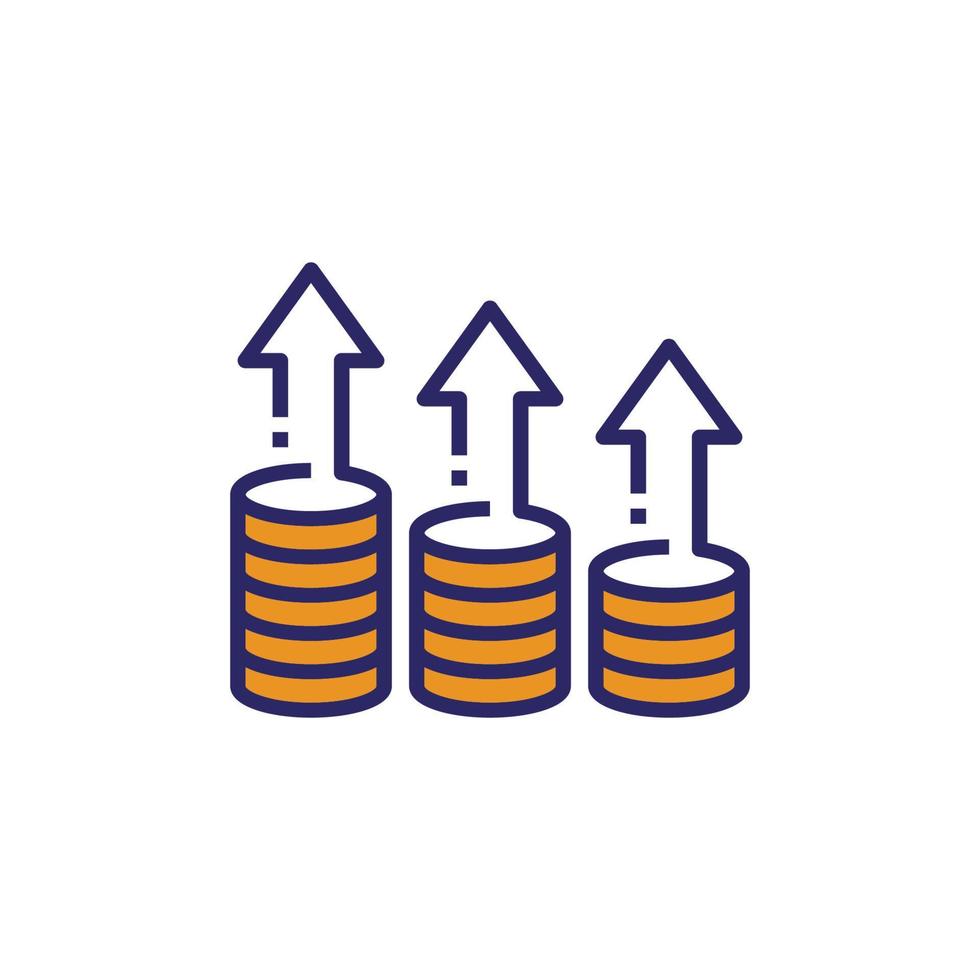 icon finance, accounting. business management icon, vector illustration ...