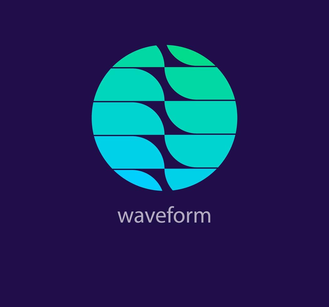 Unique waveform logo. Modern design color. Ocean wave logo template ...