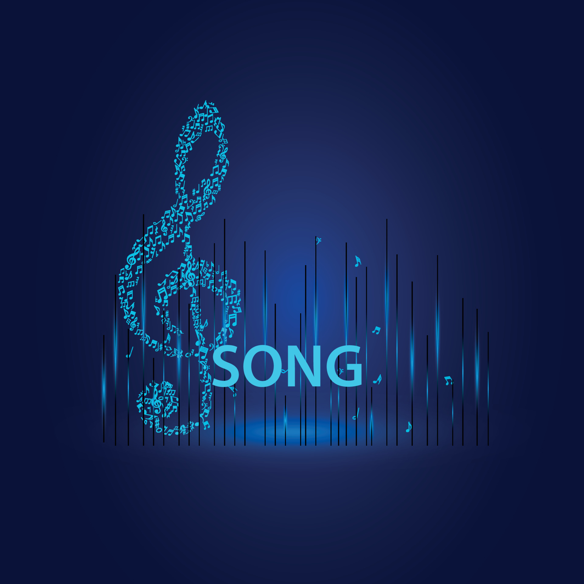 A logo for a music company that is made by song brand. 21693323 Vector Art at Vecteezy