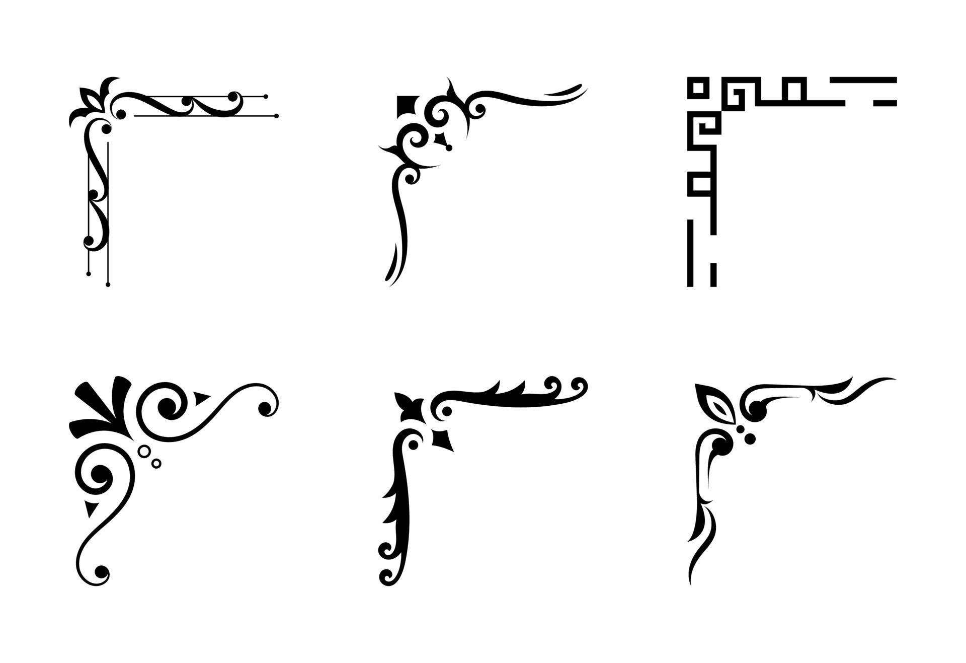 Vintage Corner Border Vector