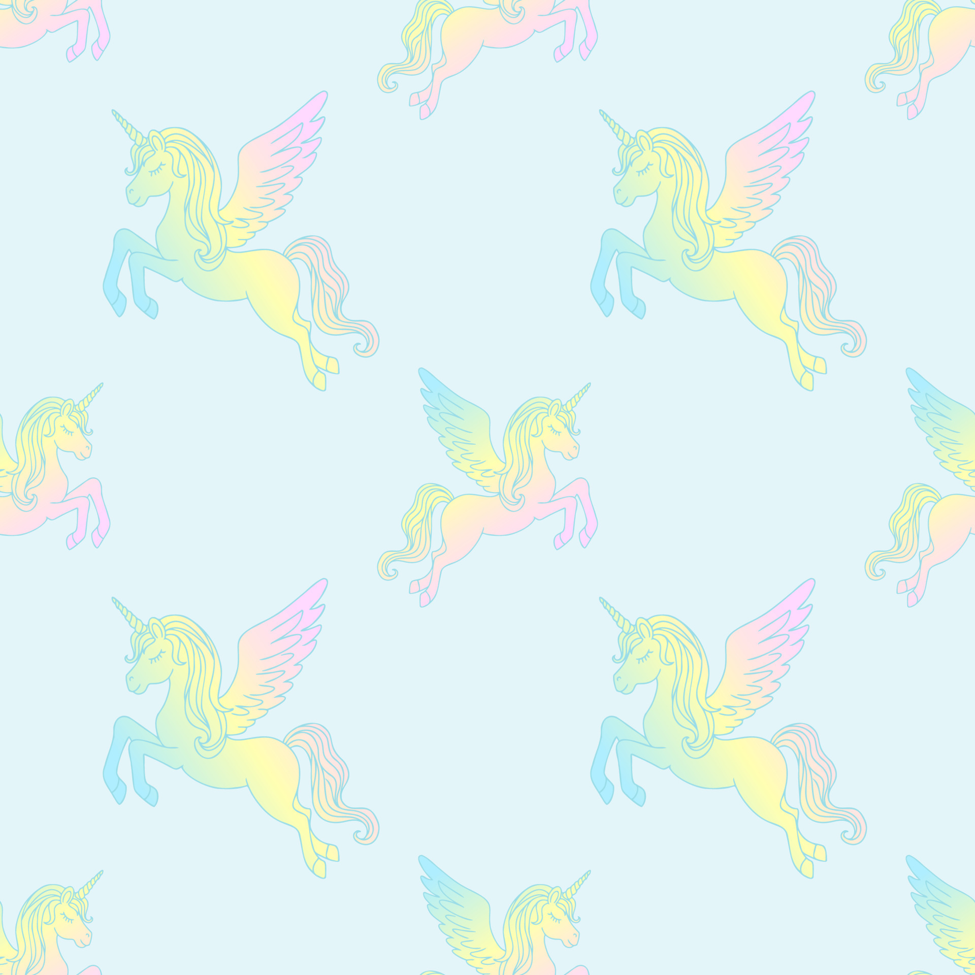 Winged Unicorns Fly Across The Sky 21694430 Vector Art At Vecteezy