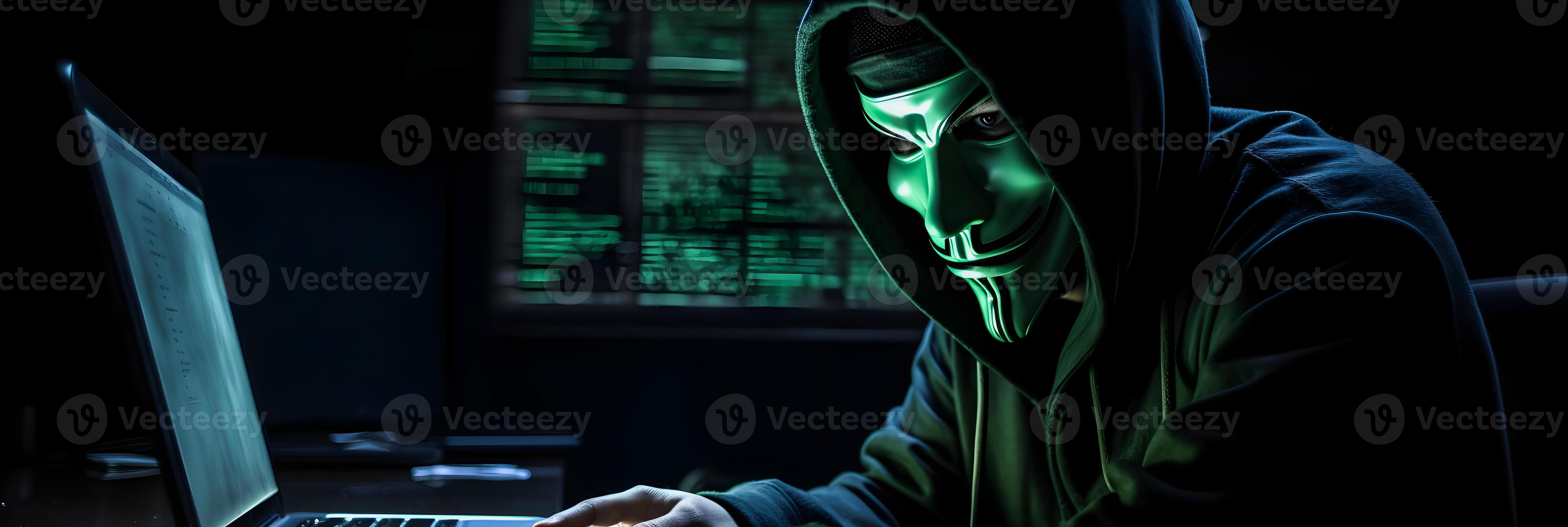 Unveiling the Enigmatic World of Cybercrime. A White Masked Hacker's ...