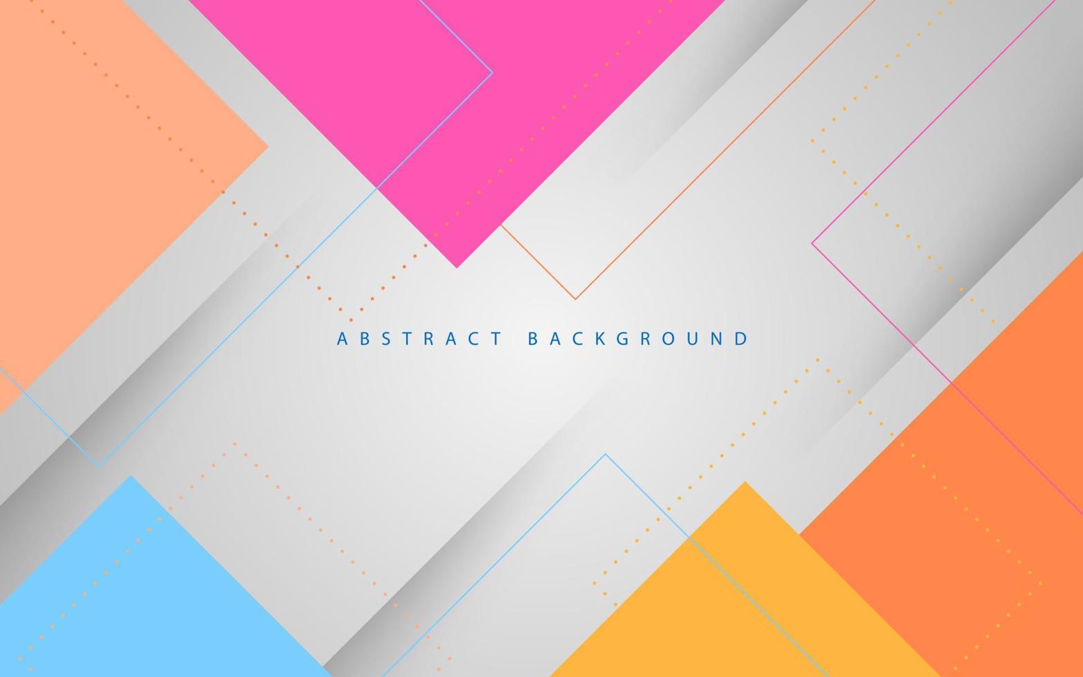 Minimal Abstract Gray Background With Square Shape And Line Colorful Rectangle With Dots