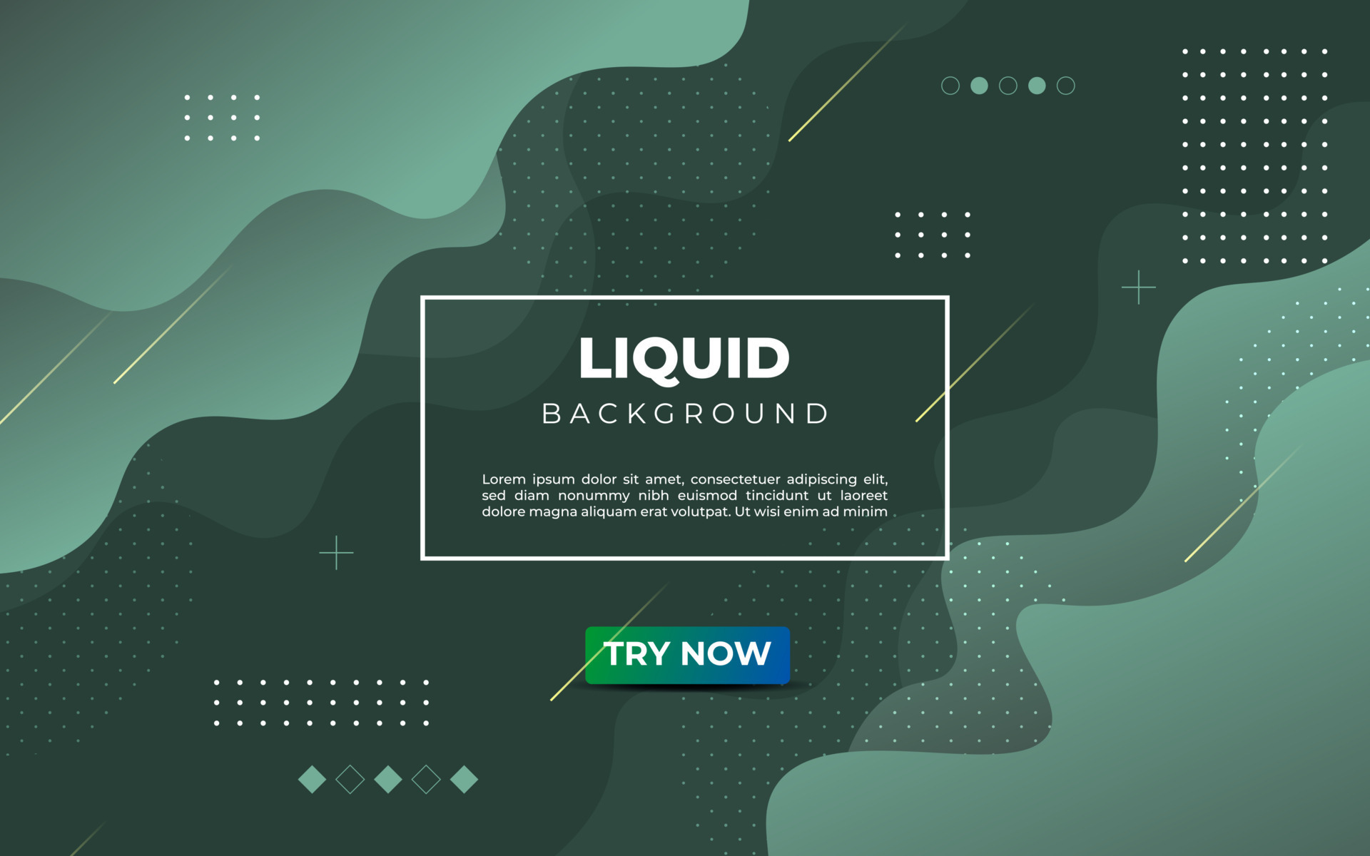 Minimal Abstract Background With Gradient Green Soft Color Wave Shape
