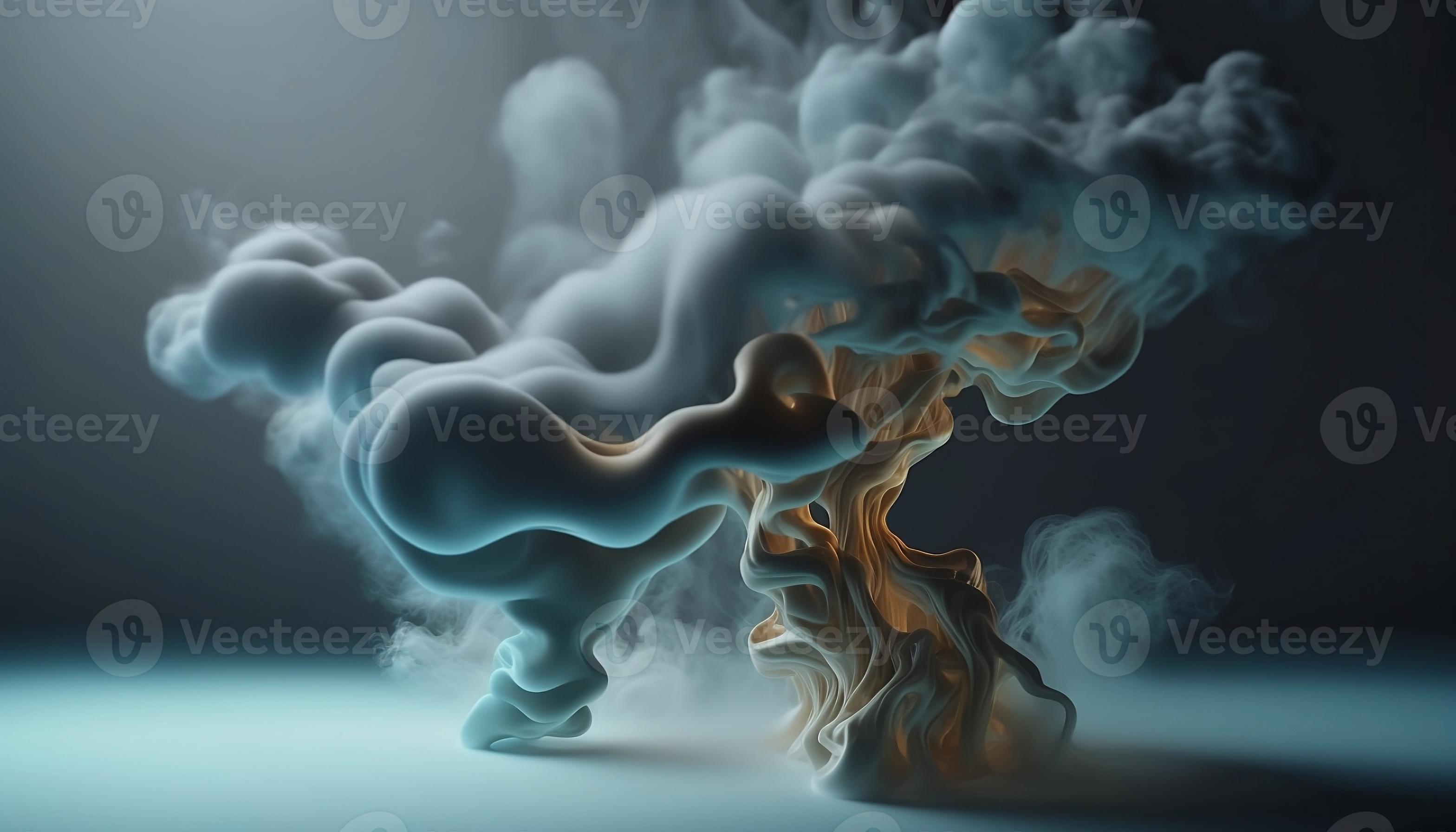 Abstract 3D smoke background. Futuristic design, dynamic smoke patterns ...