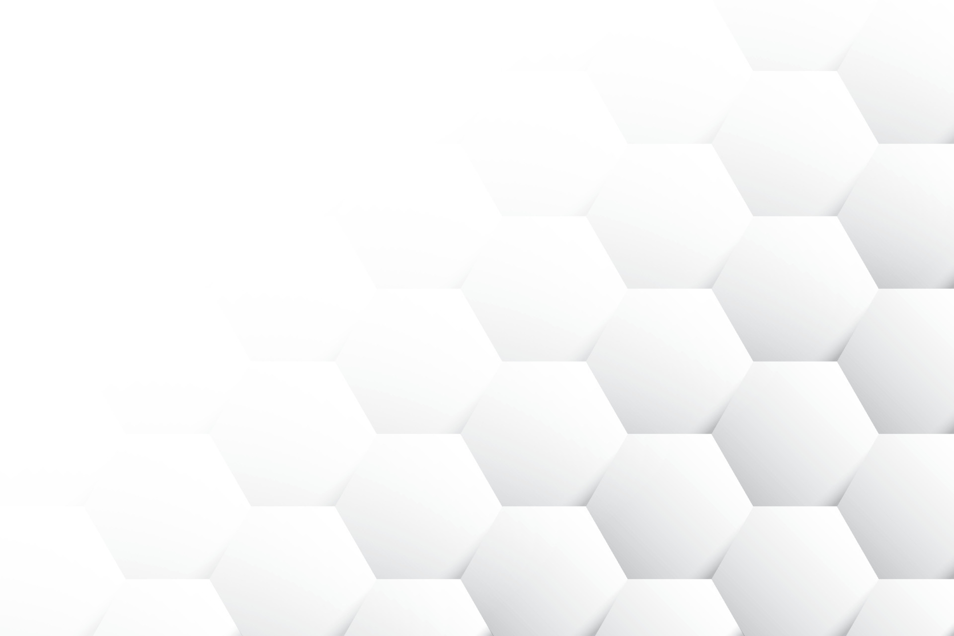 Abstract white and gray color, modern design background with geometric hexagonal shape ...