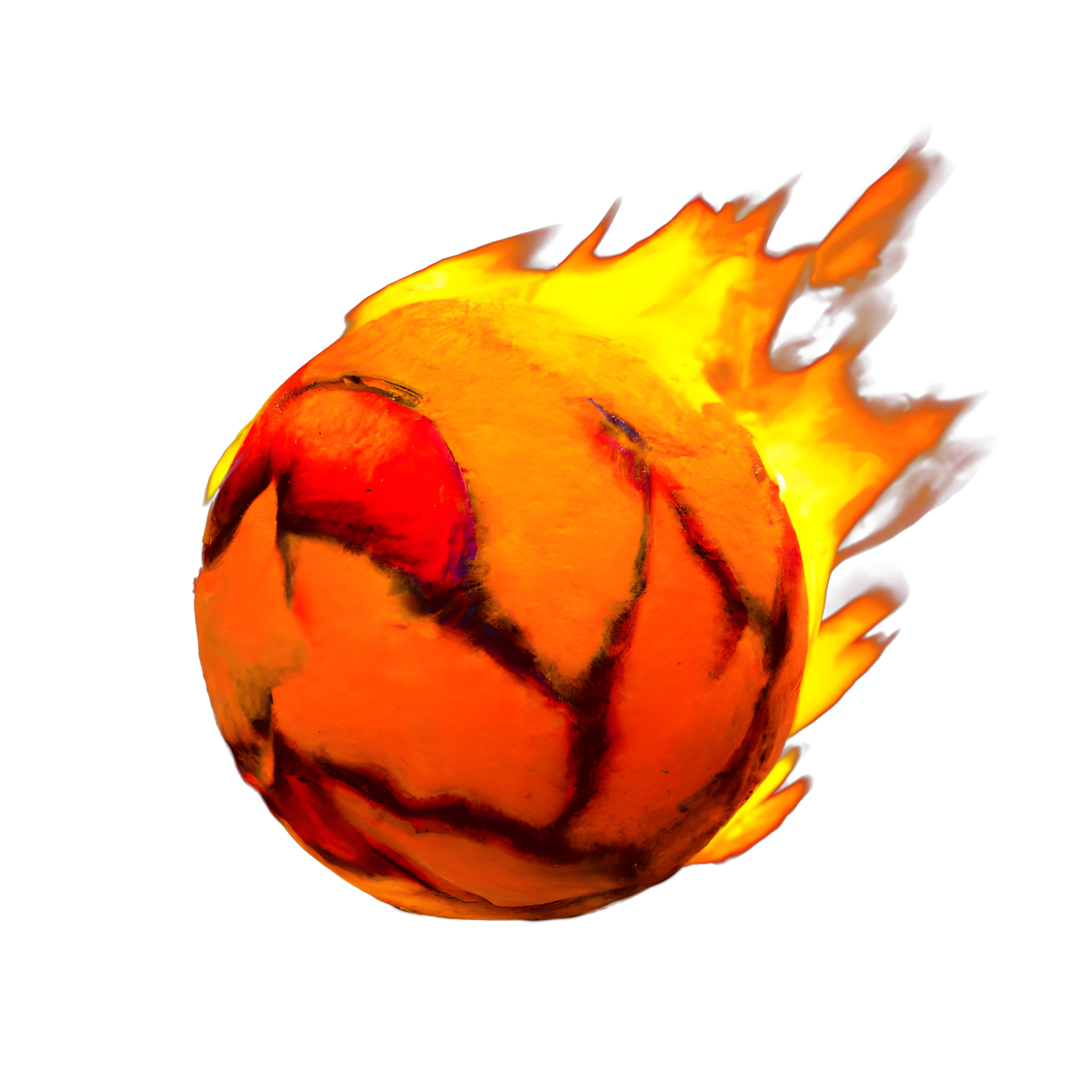 Ball Of Fire Glowing Magma Sphere Fireball Large Sphere Of Red Energy Fantasy Game Spell