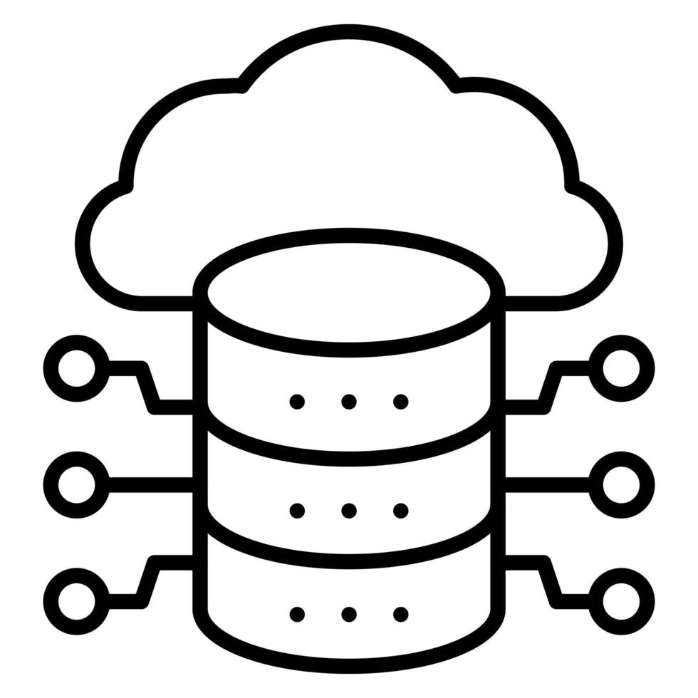 Cloud Database vector icon 21708371 Vector Art at Vecteezy